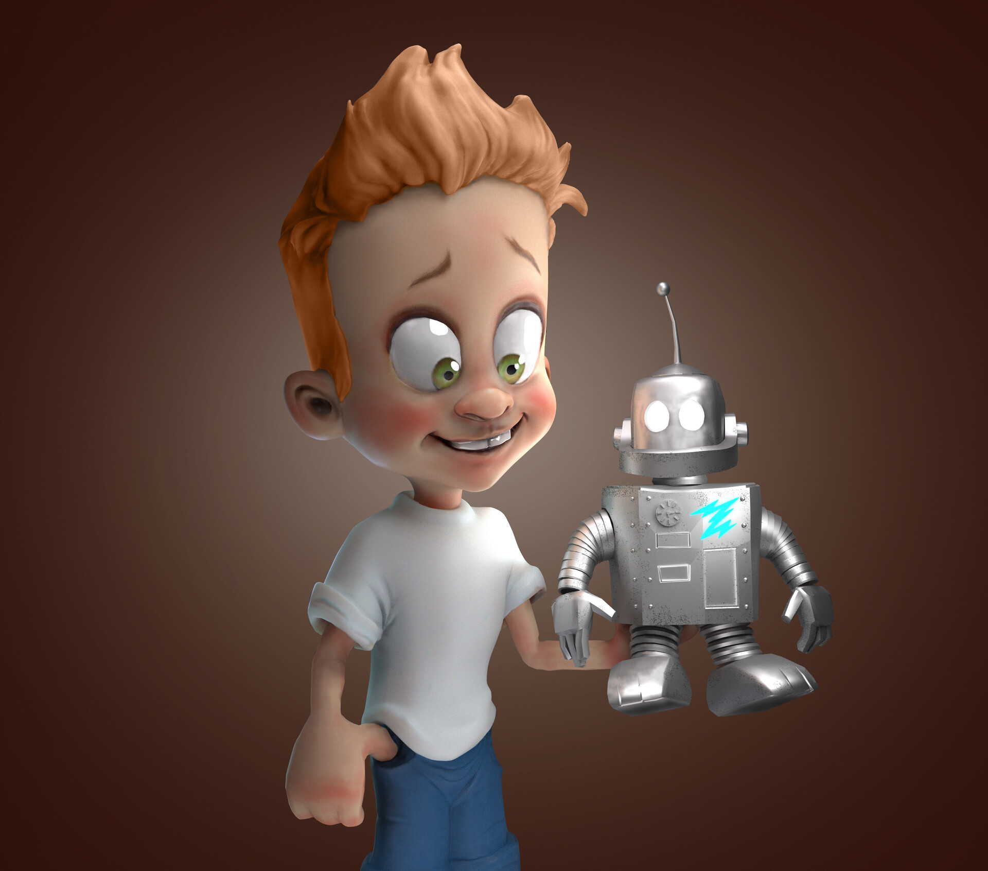 ArtStation - 3D Kid Character Model Render - with Accessories