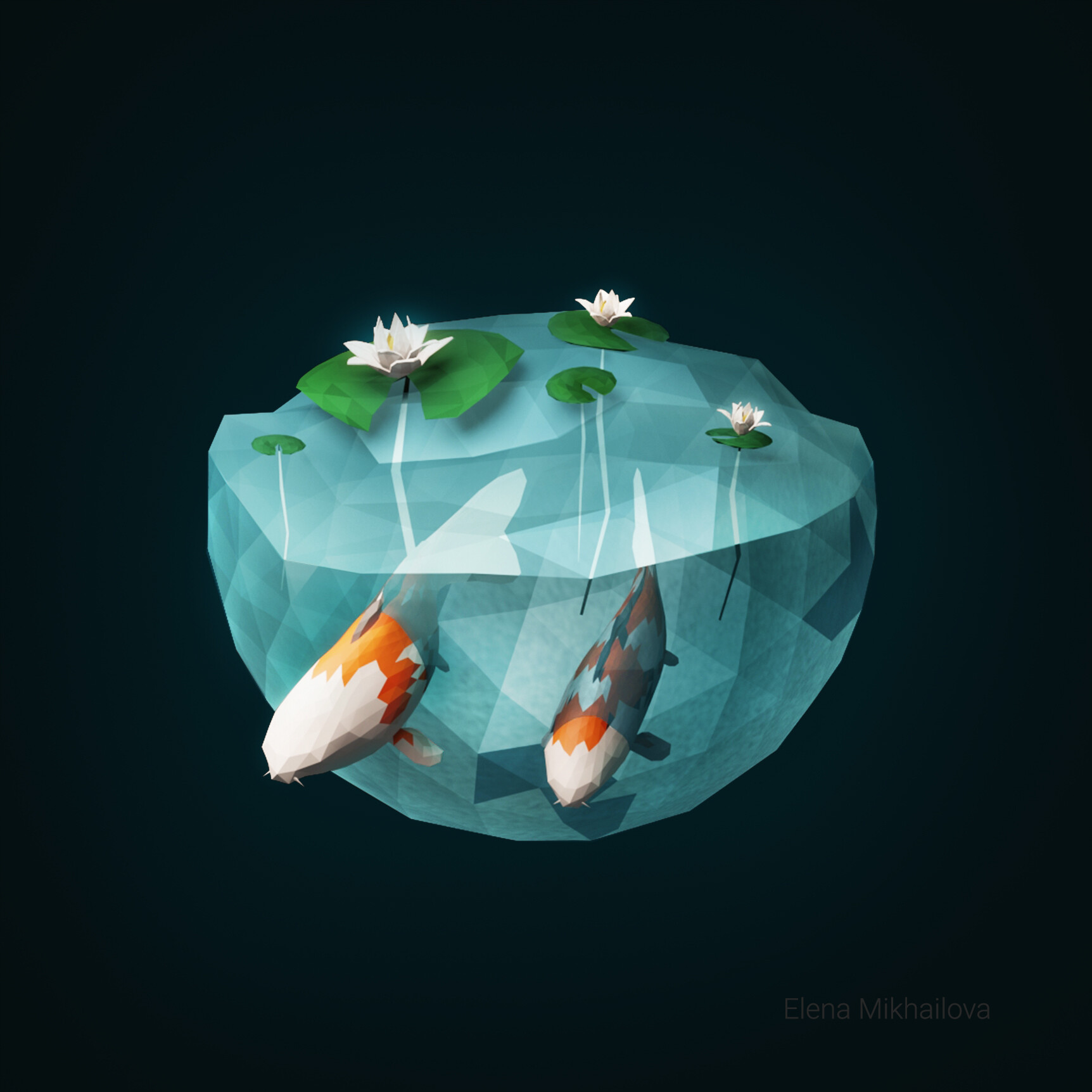 ArtStation - Koi Fish 3D Model