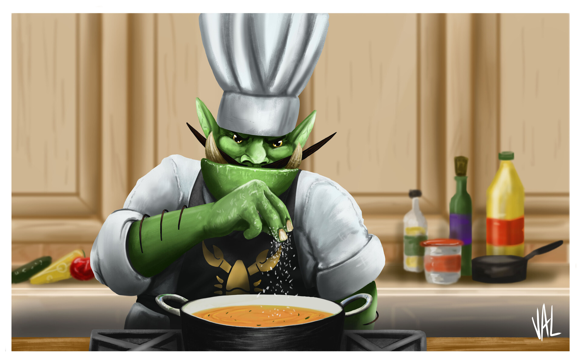 ArtStation - Orc Splash Illustration