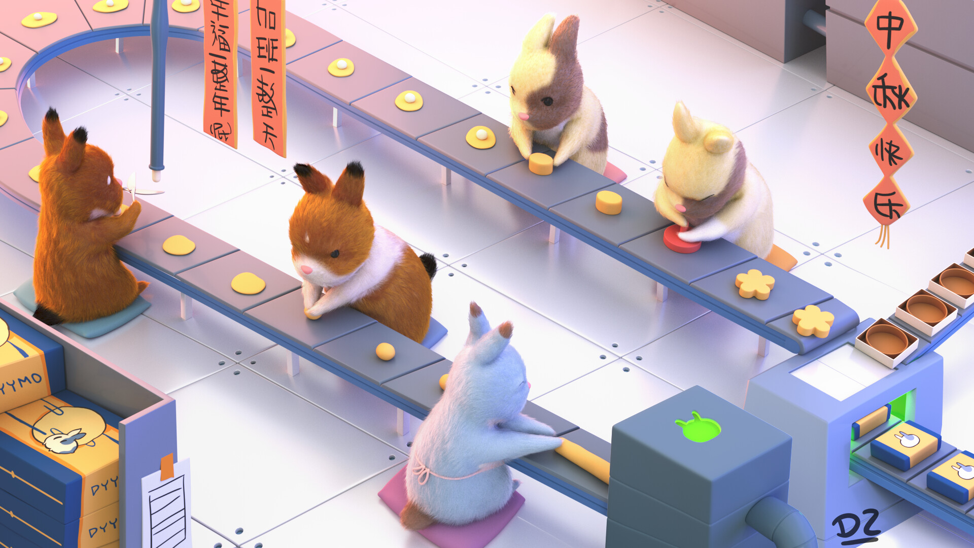 ArtStation - Mooncake Rabbits