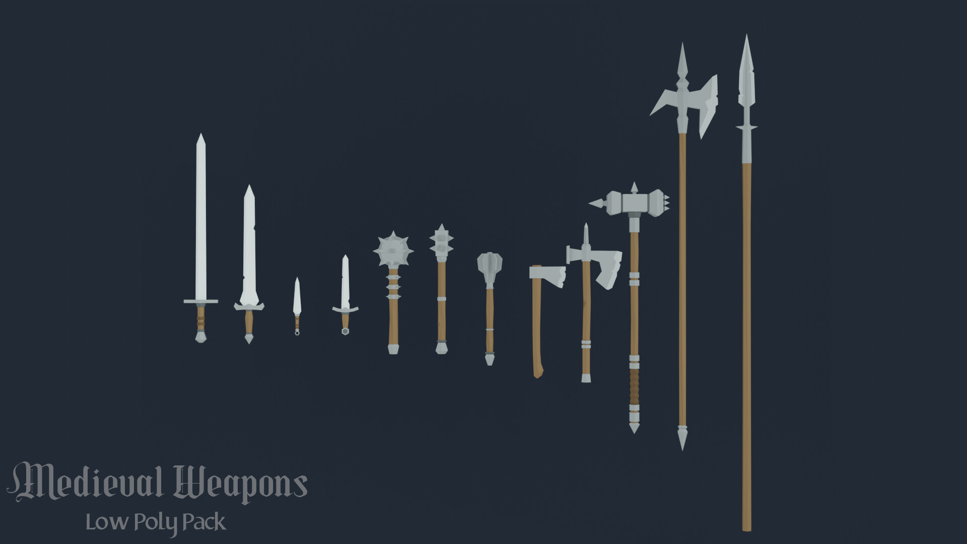 ArtStation - Medieval Weapons LowPoly Pack