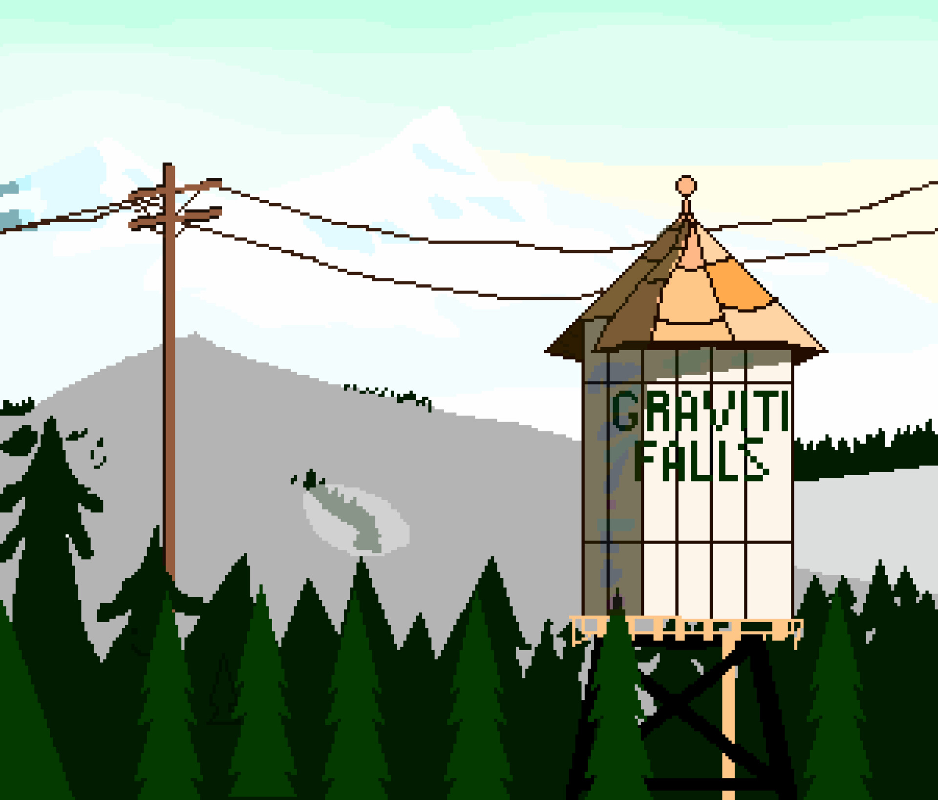 ArtStation - gravity falls scene