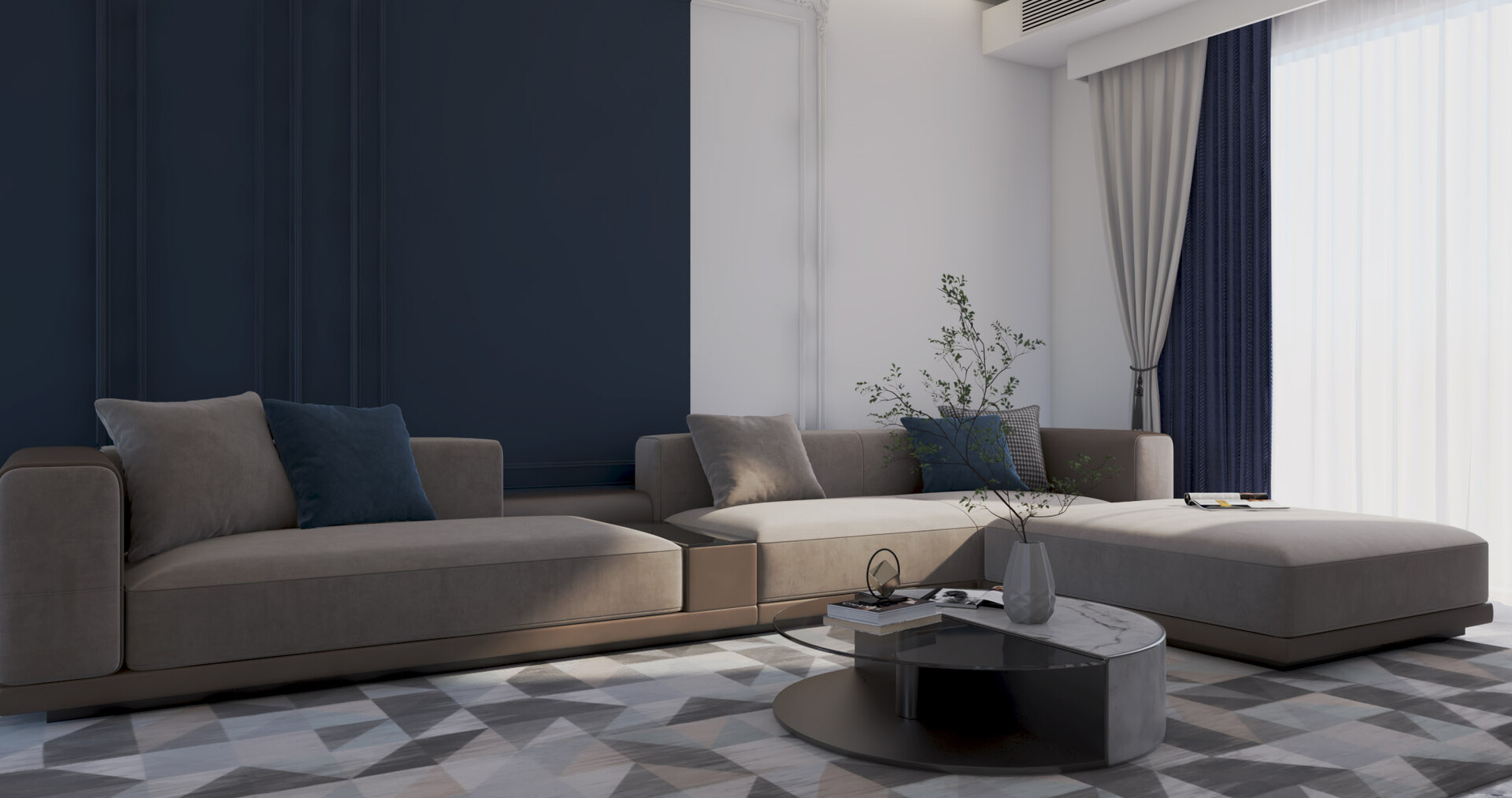 ArtStation - Blue interior Design