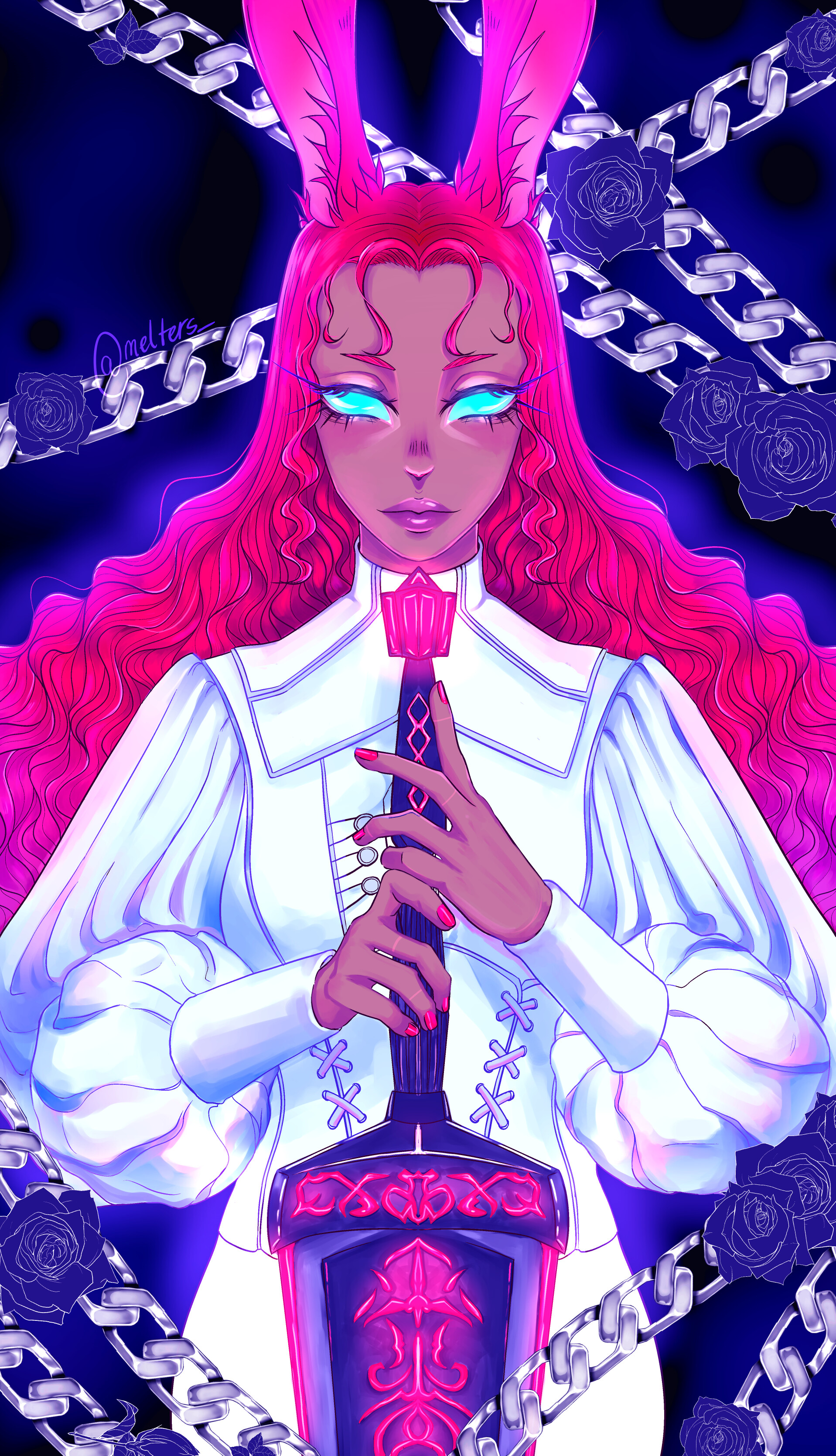 ArtStation - Swords and Roses - FFXIV Dark Knight