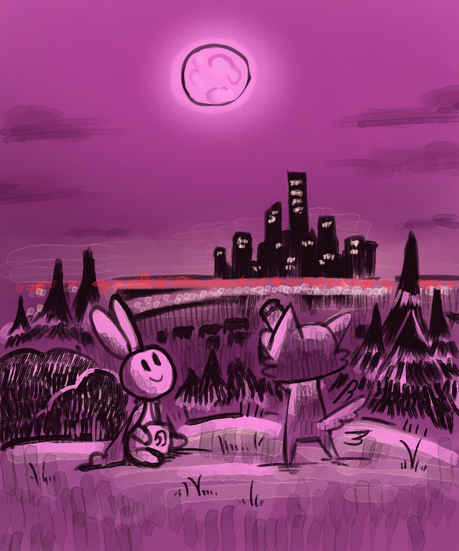 ArtStation - Pink Moon