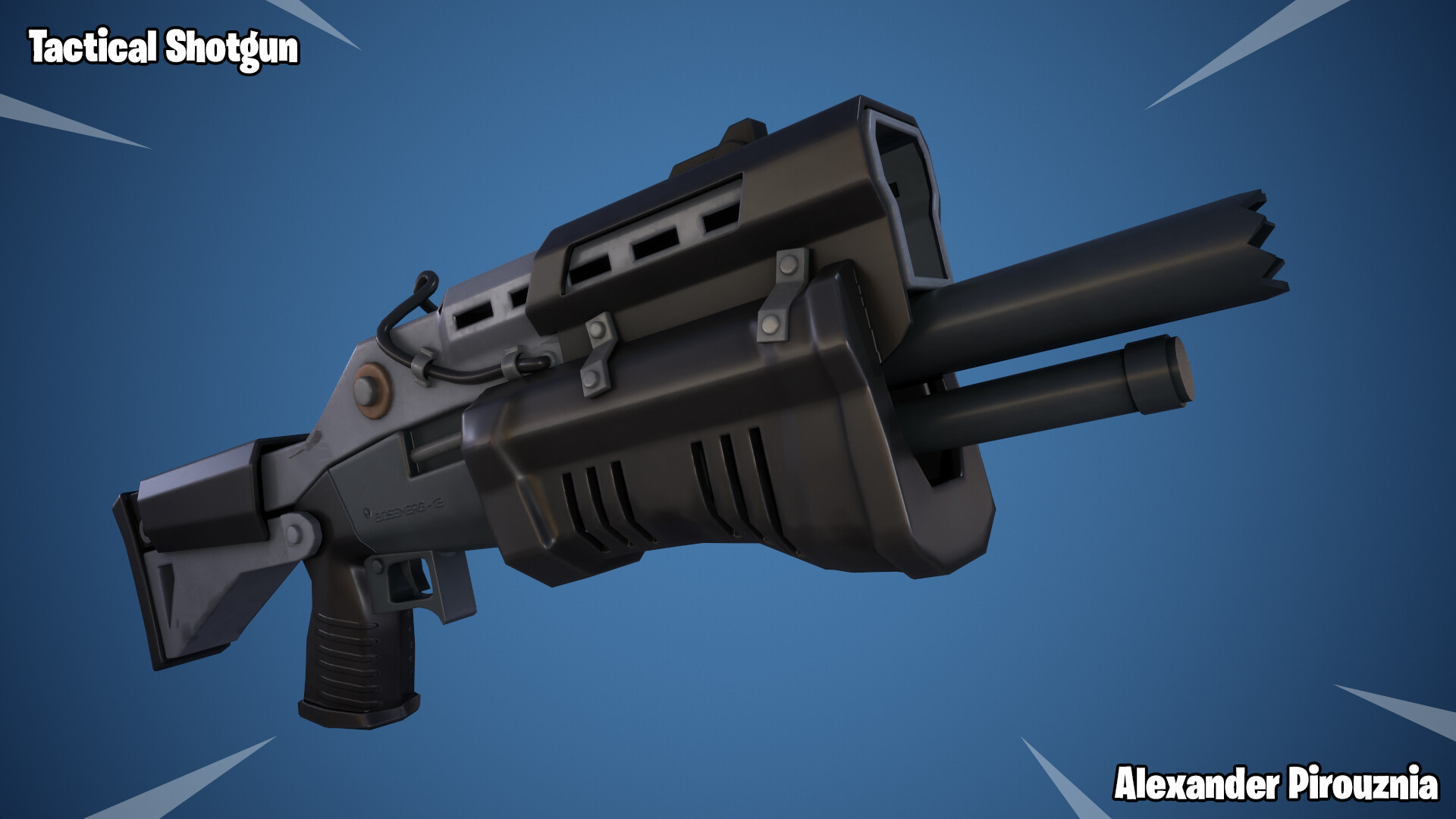 how to draw fortnite tactical shotgun