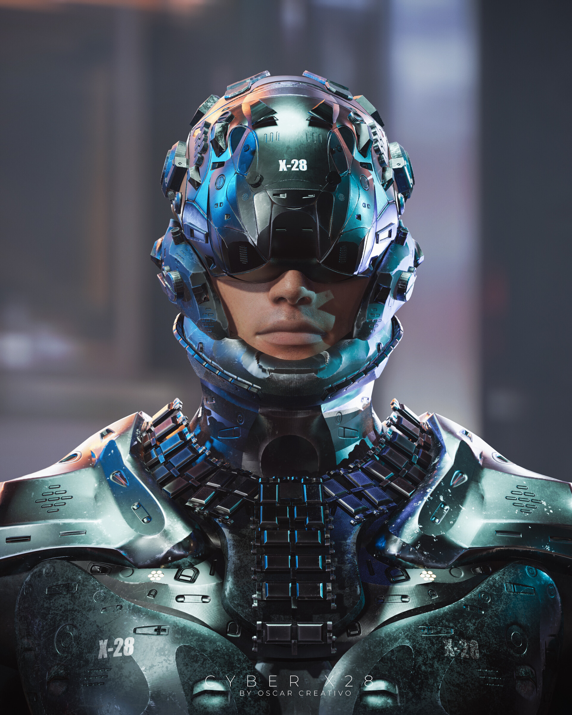 ArtStation - CYBER WARRIOR X28 BY OSCAR CREATIVO