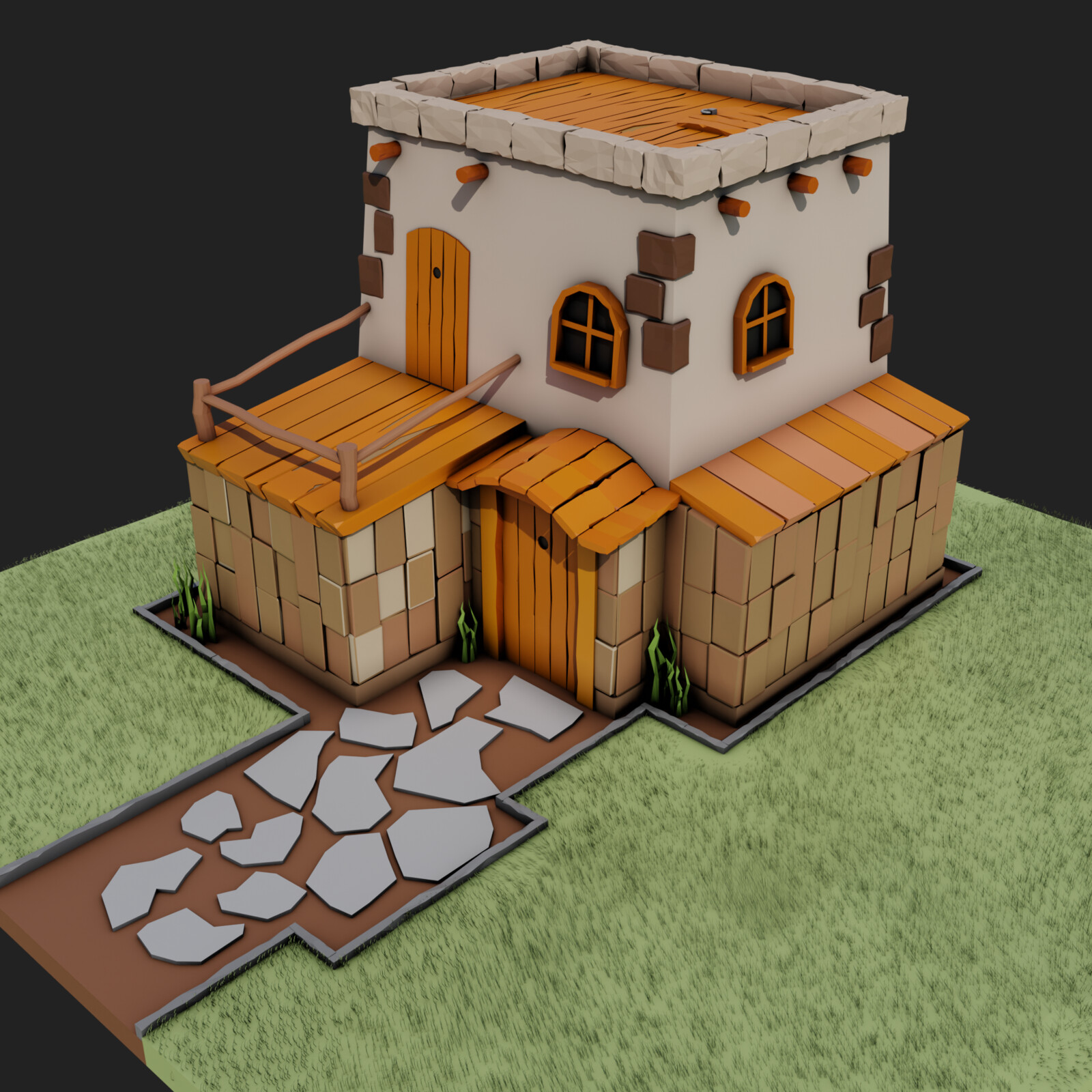 Fouad Karam - Low poly country house