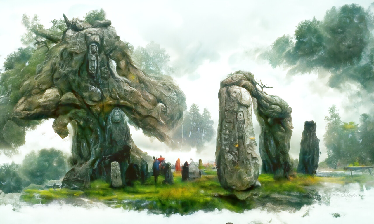 ArtStation - Visit at the druids sanctuary
