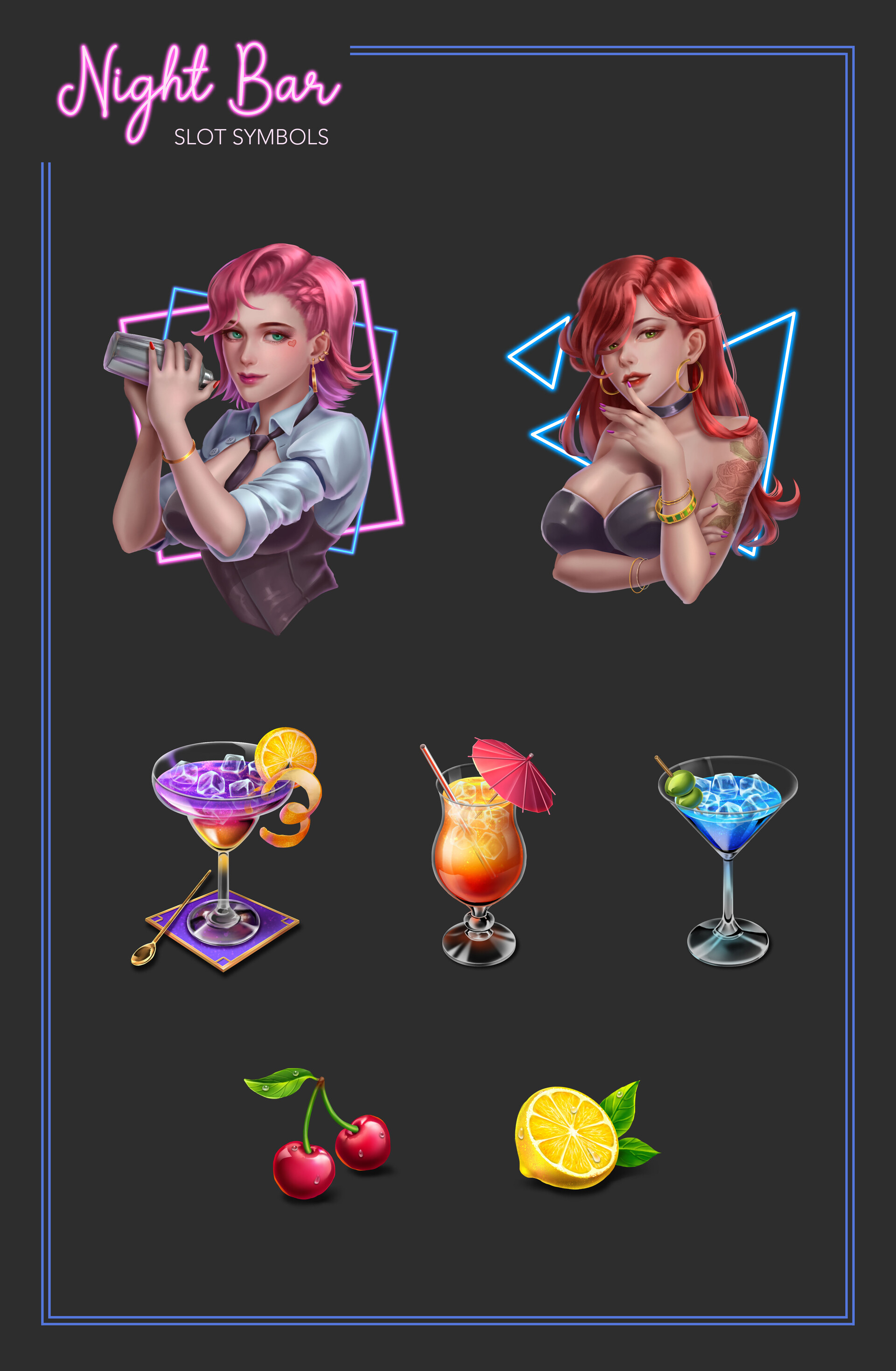 ArtStation - Night Bar Symbols