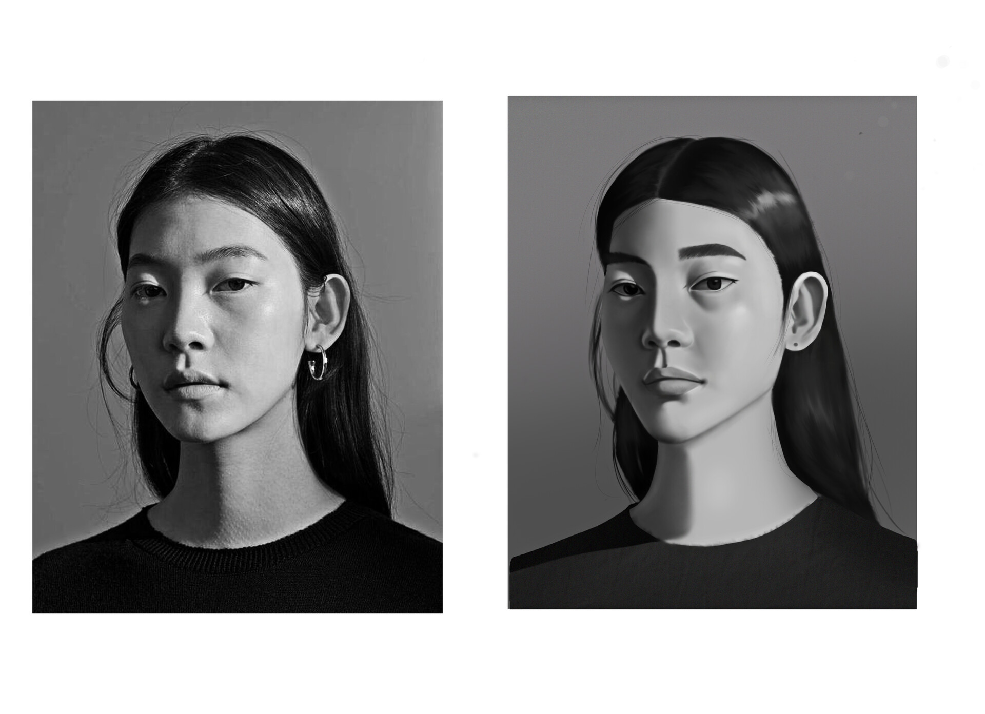 ArtStation - B/W Portrait