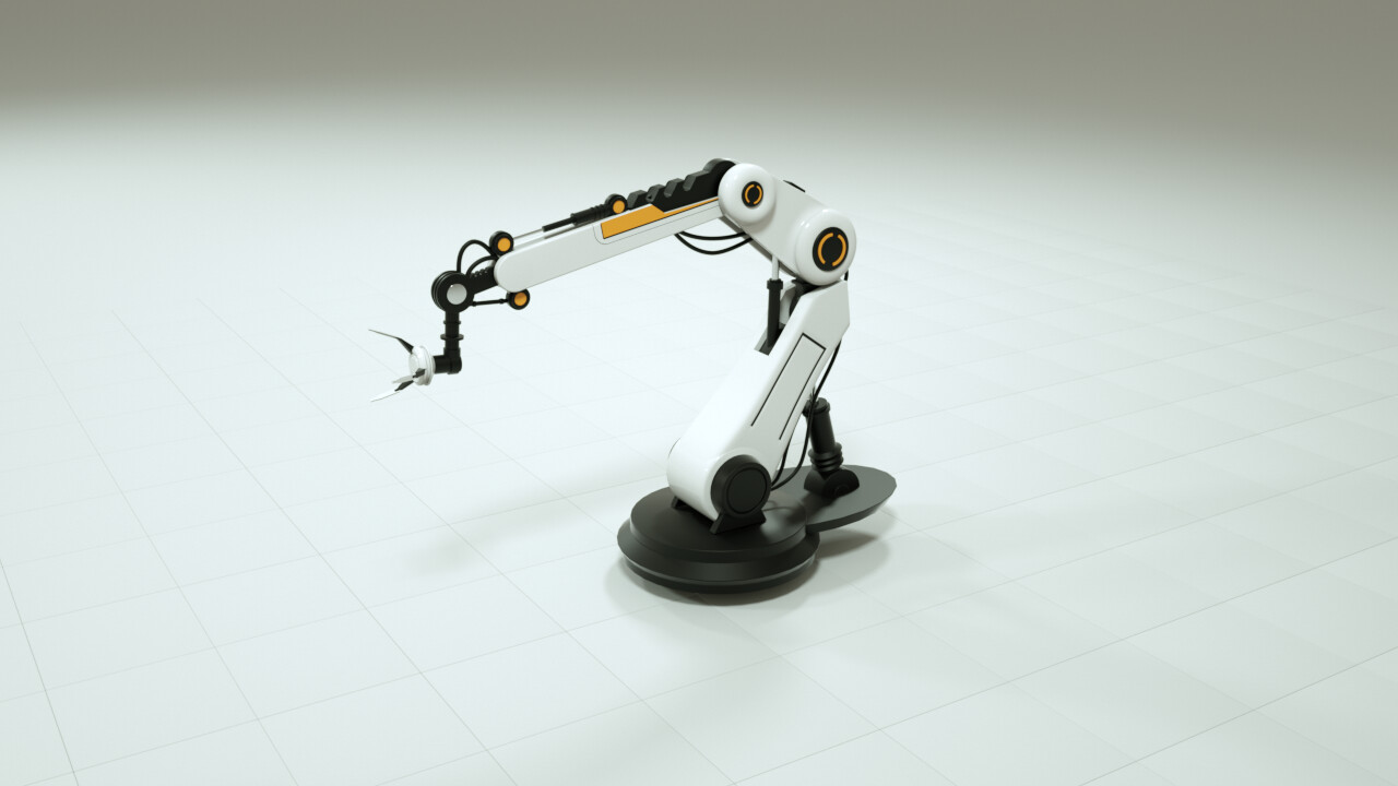 ArtStation - Mechanical Arm fully rigged 3D model