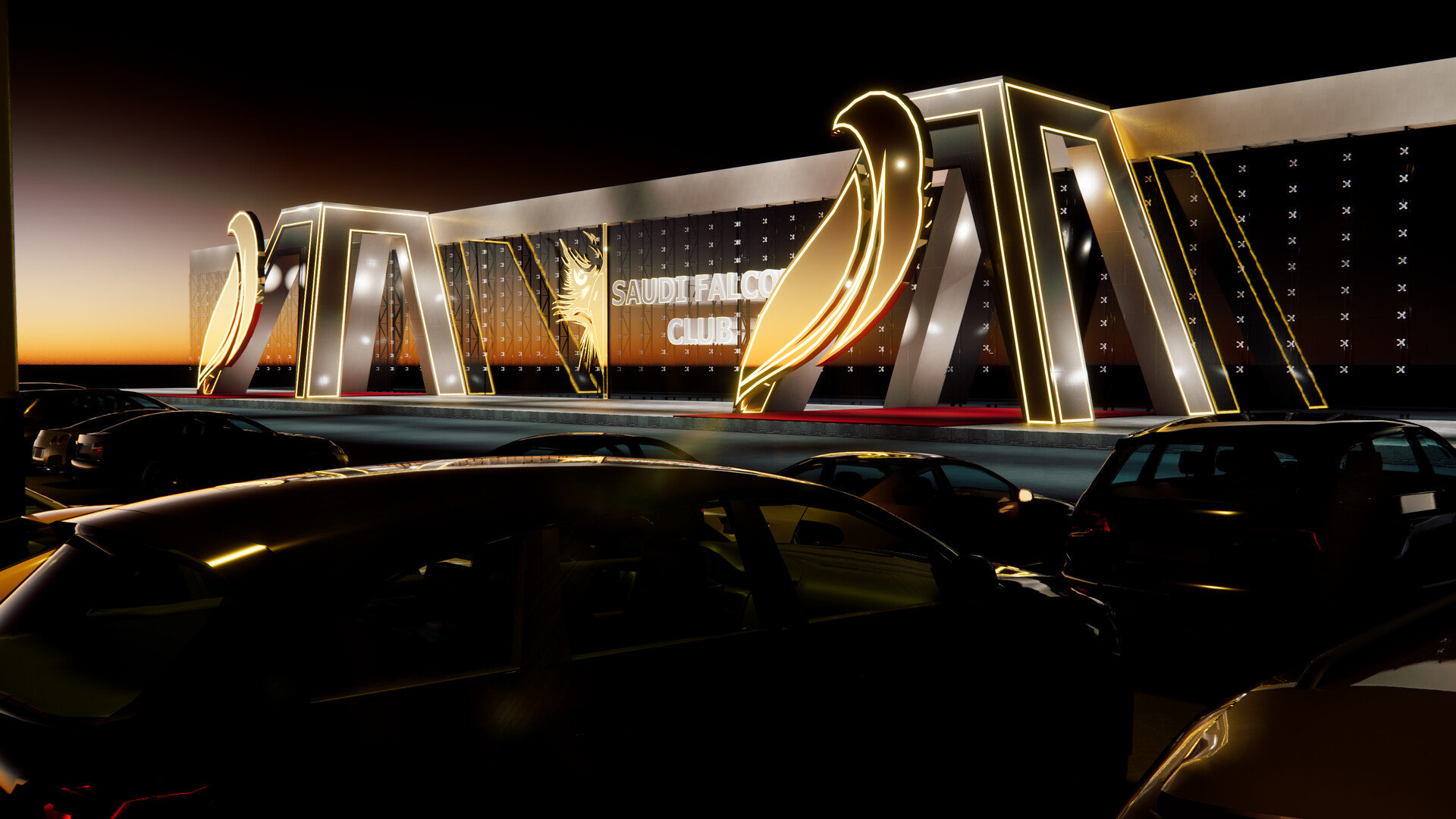 ArtStation - Falcon club - entrance concept