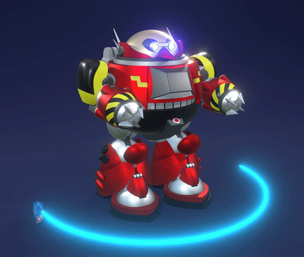 ArtStation - Eggman Mecha with Running Sonic