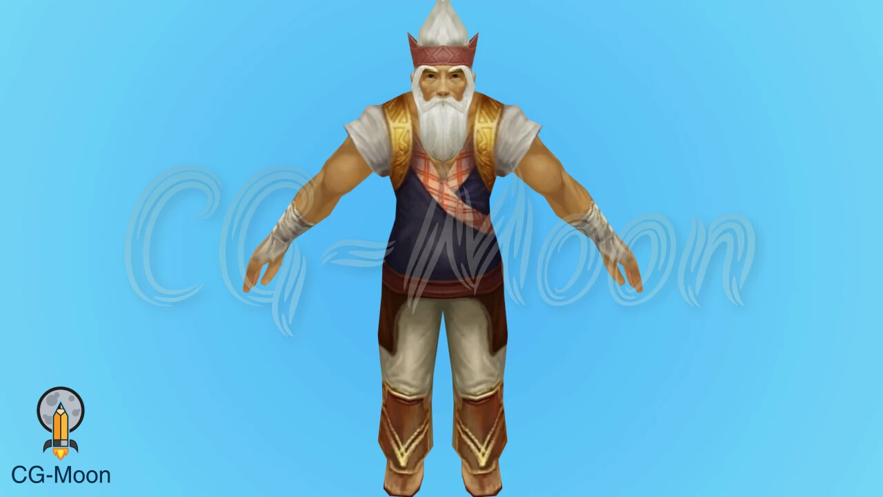 ArtStation - Old Man Rigged 3D Model