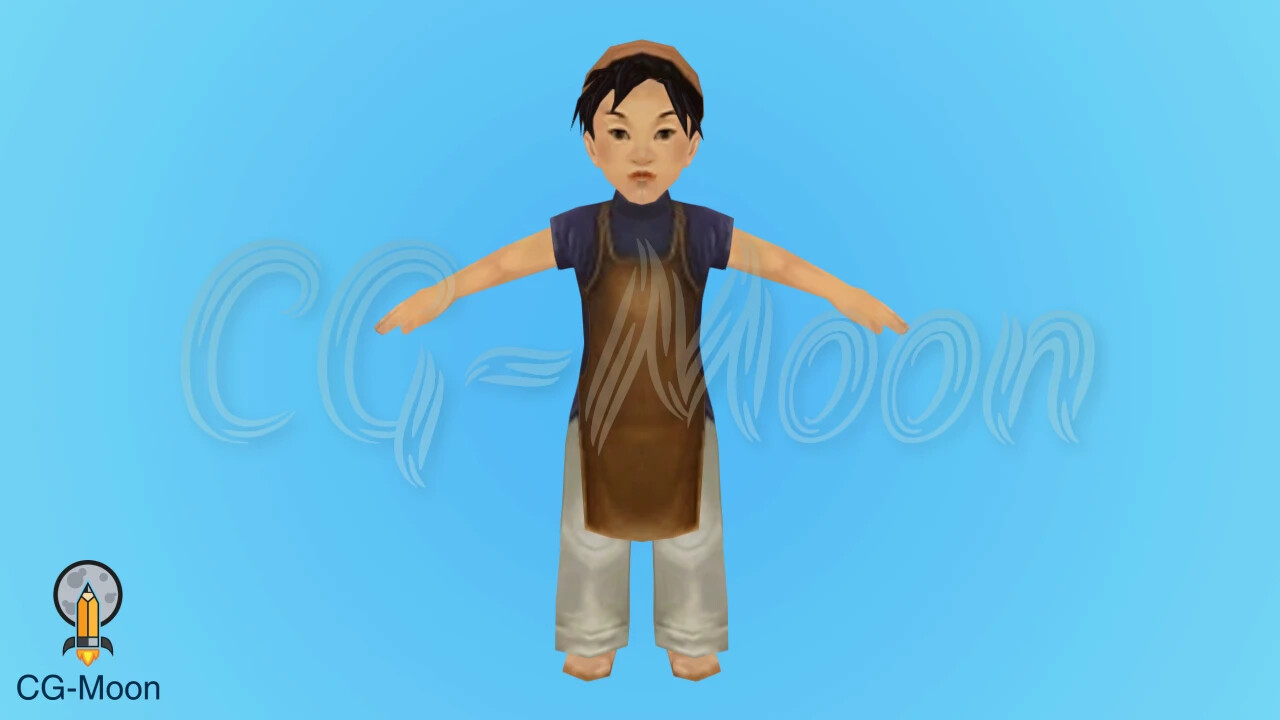 ArtStation - Little Boy Rigged 3D Model