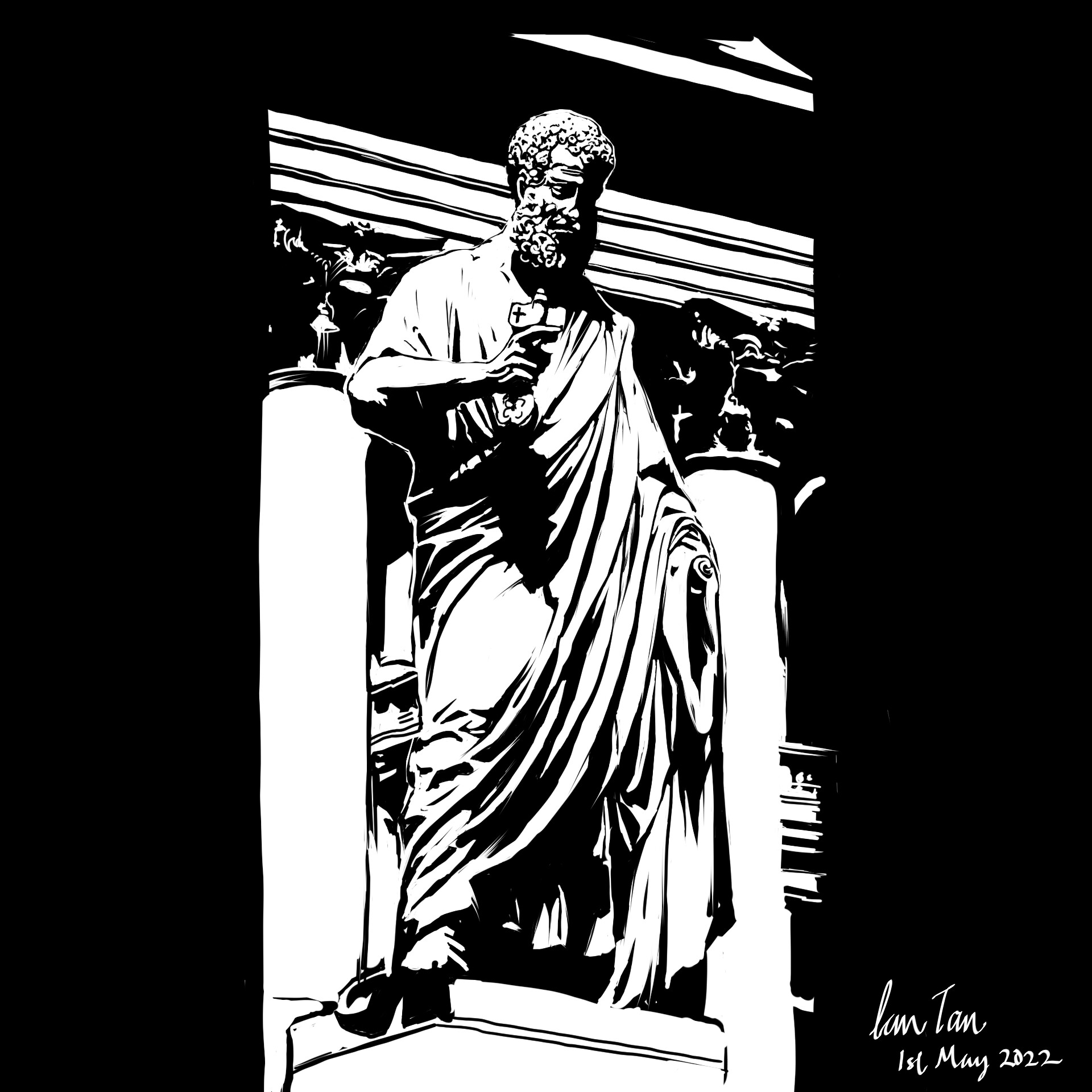 ArtStation - St Peter's statue - A Study in Negative Space