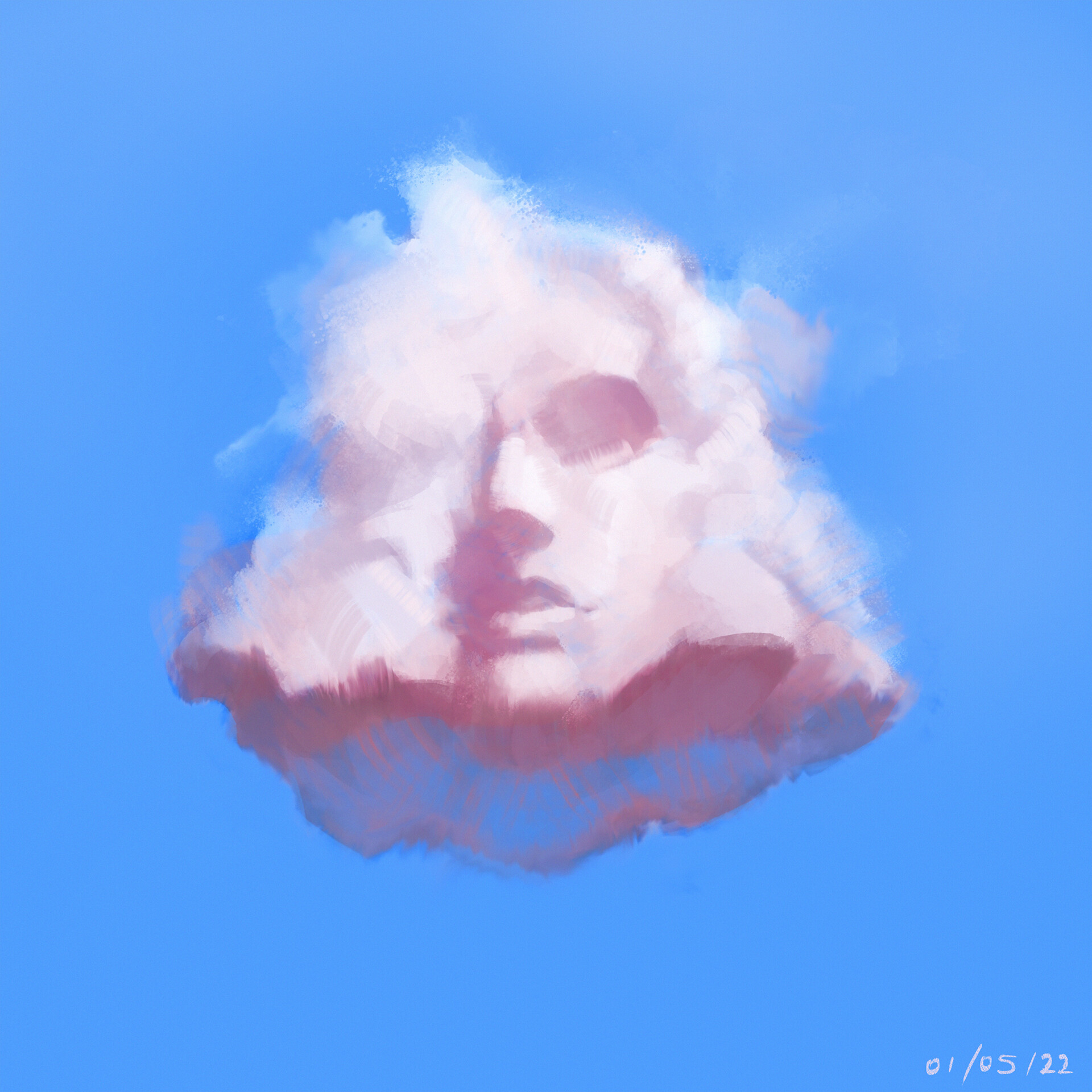 how to draw clouds on your face