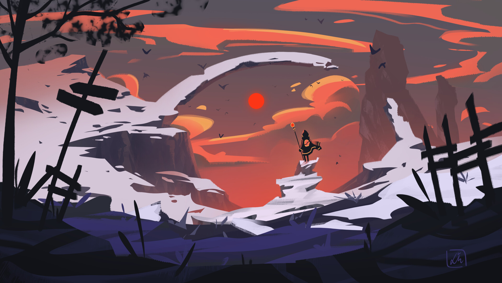 ArtStation - Red sun