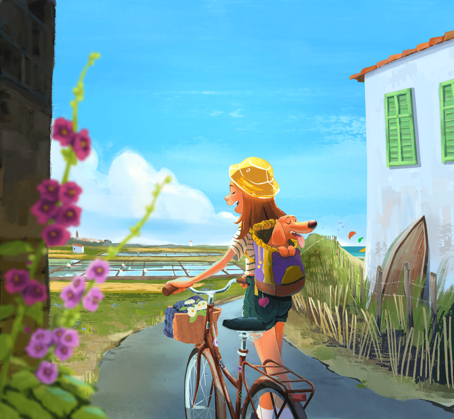 ArtStation - A summer in Re Island.