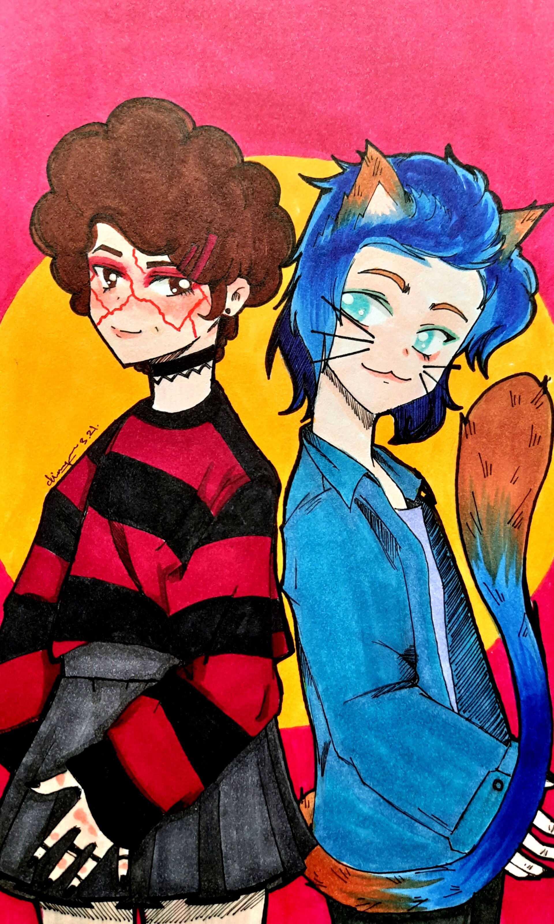 ArtStation - e-boy dan & catboy phil