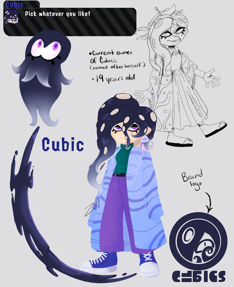 ArtStation - Splatoon OC ref: Cubic