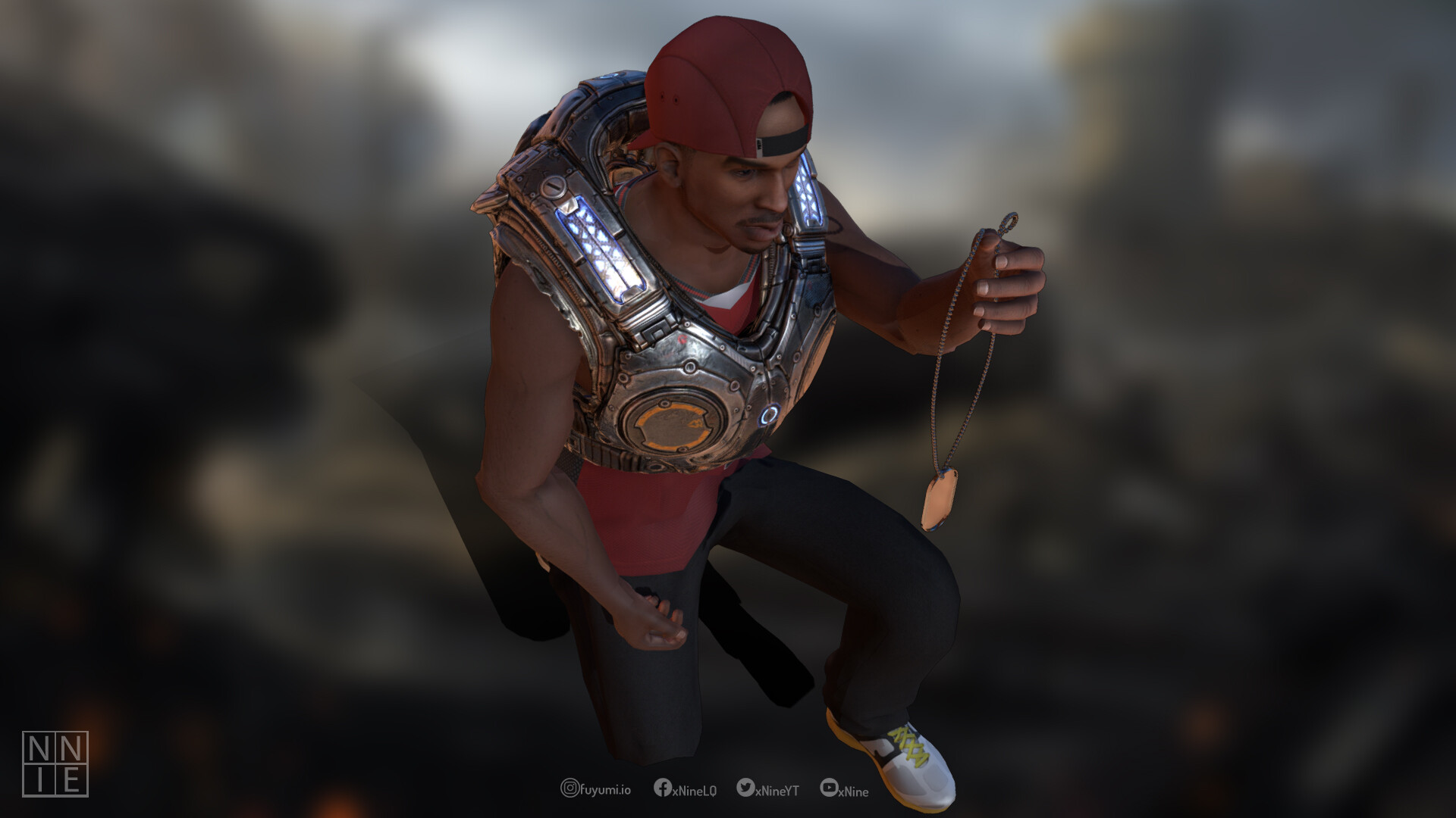 xNine - Carl Johnson 3D model (Mode COG)