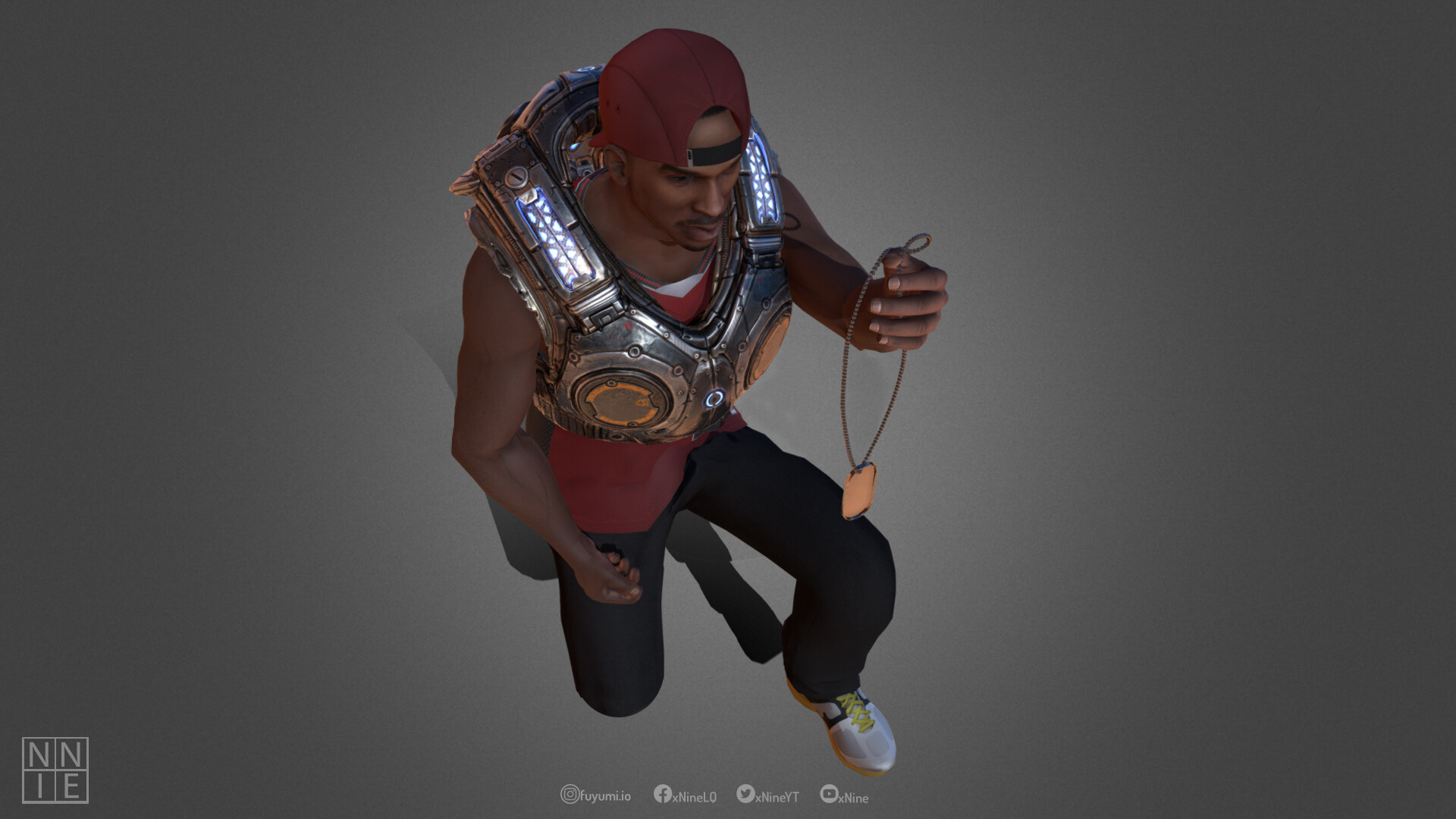 xNine - Carl Johnson 3D model (Mode COG)