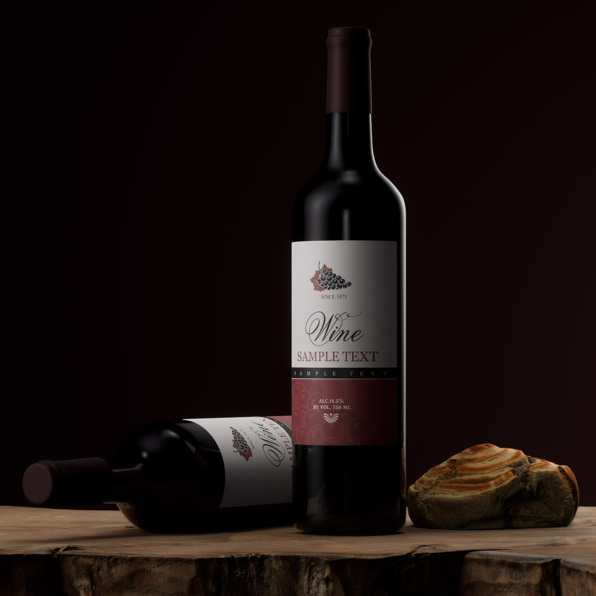 ArtStation - Whine bottle render