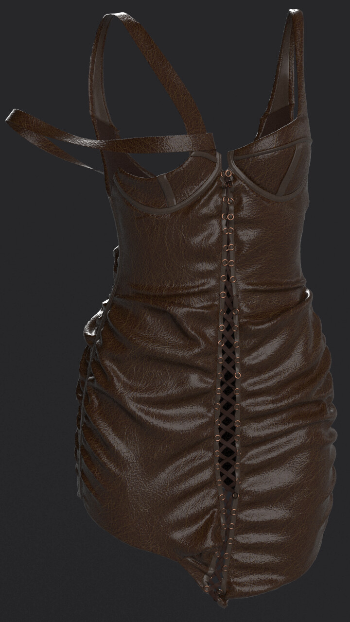 ArtStation - Tight leather dress