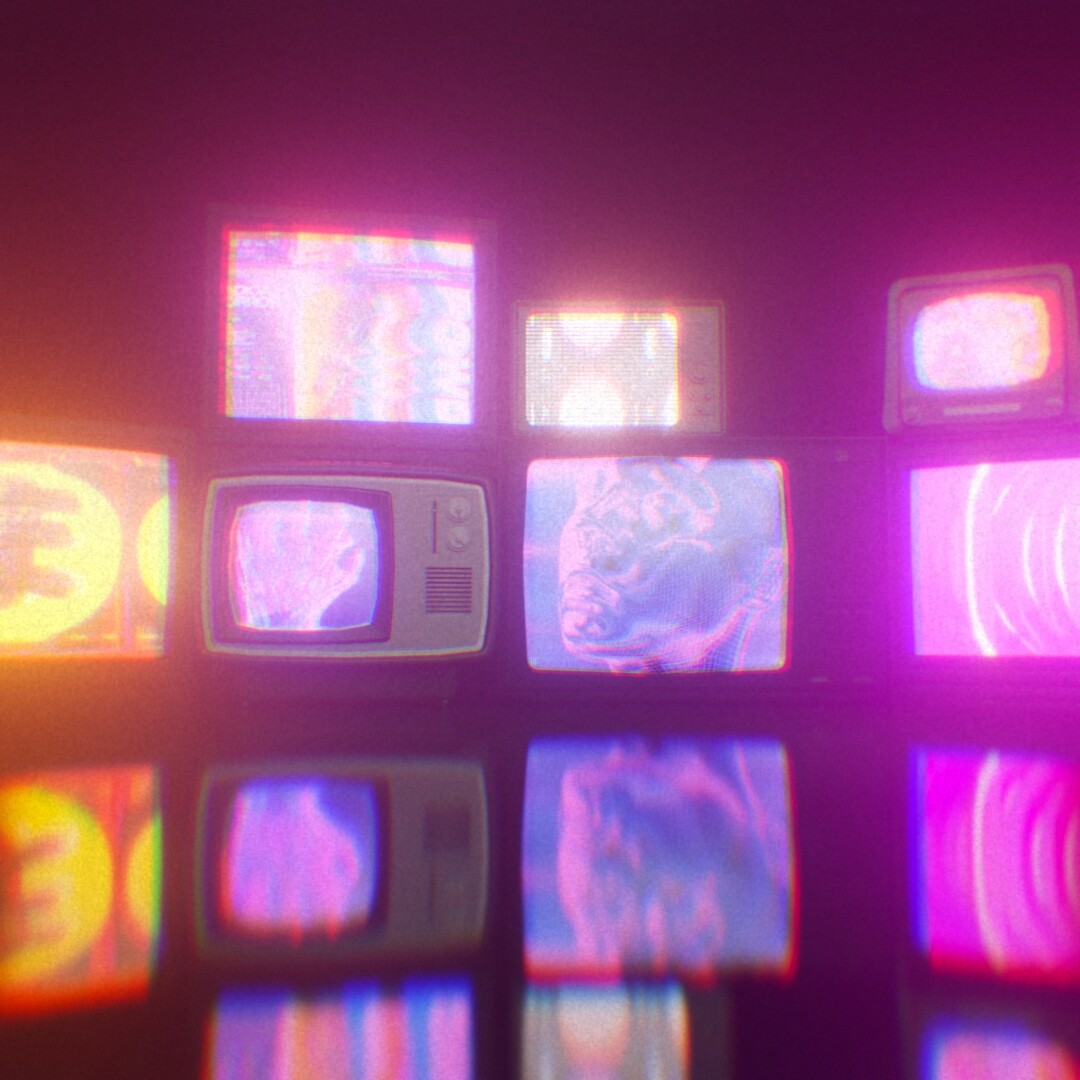ArtStation - Retro TV Wall