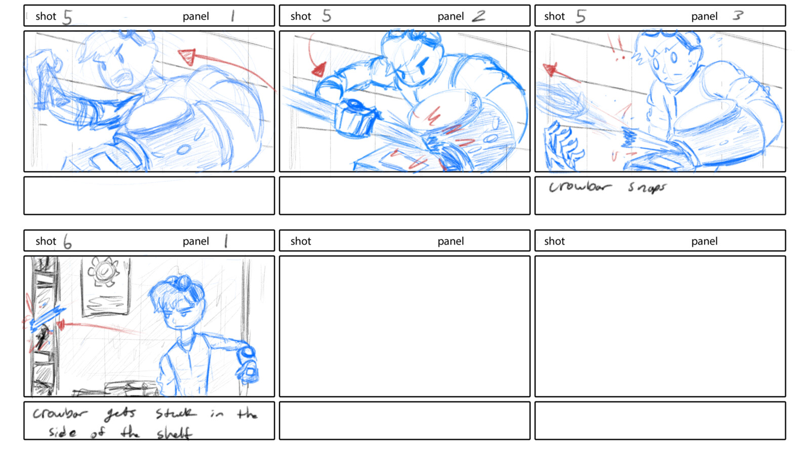 Fabian Sanchez - Storyboard Practice - 10 Panel Story