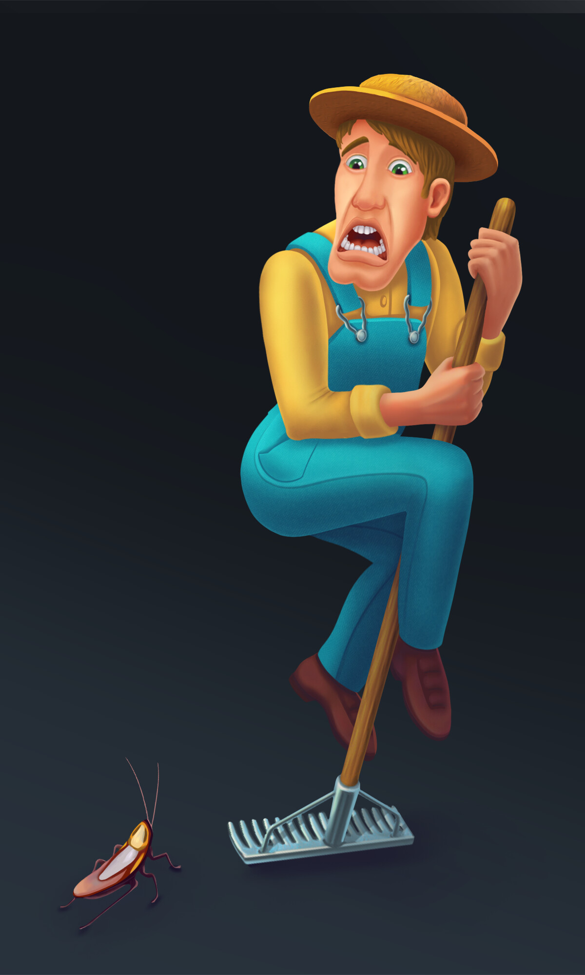 ArtStation - Man With a Rake by Ralna Mind