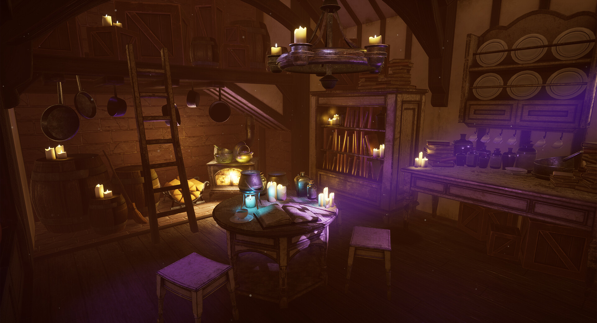 ArtStation - A Cozy Witch's Cottage