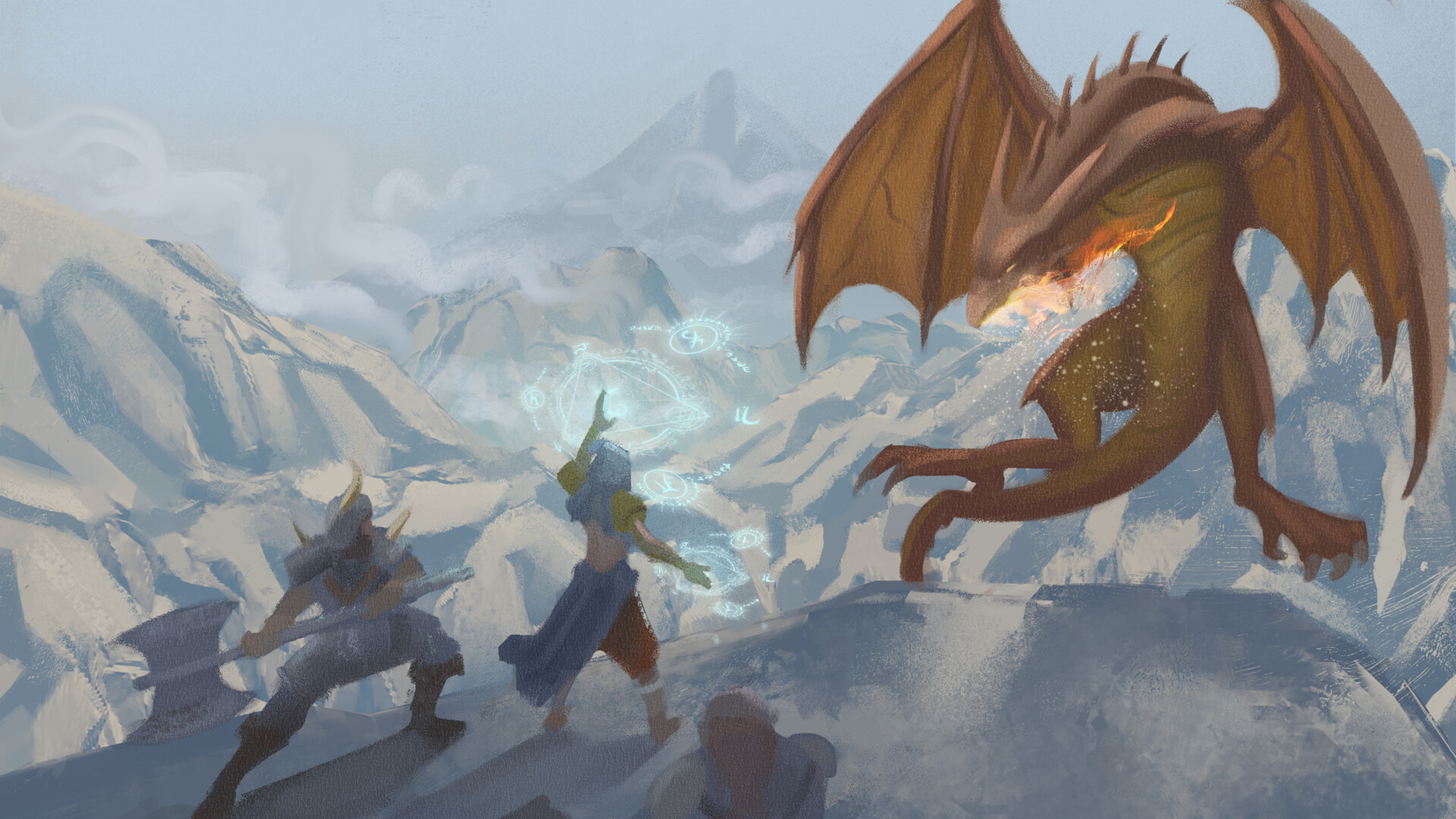 ArtStation - Battle in the valley of red dragon