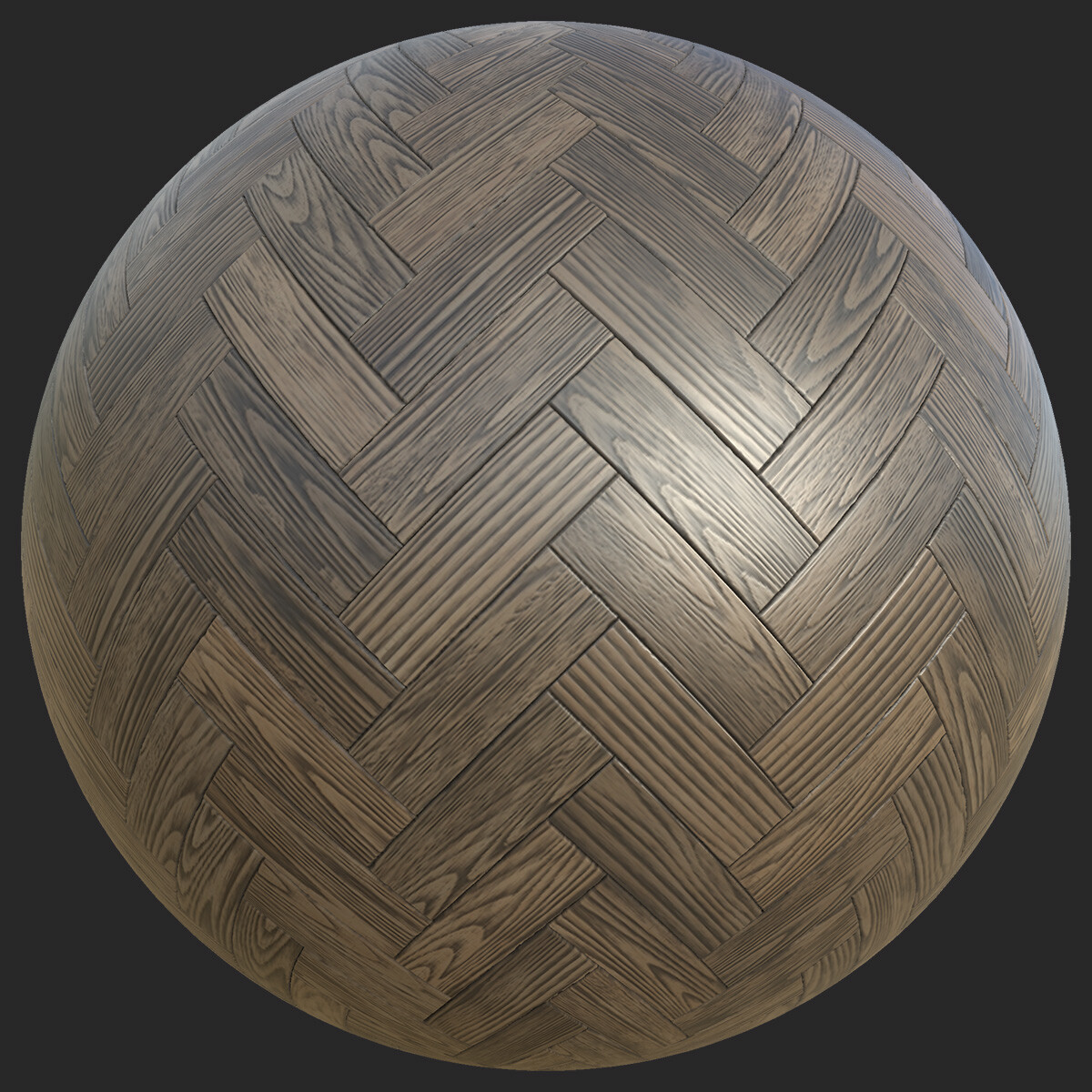 ArtStation - Herringbone Ebony Dark Ash Wood Tiles (FREE PBR Texture)