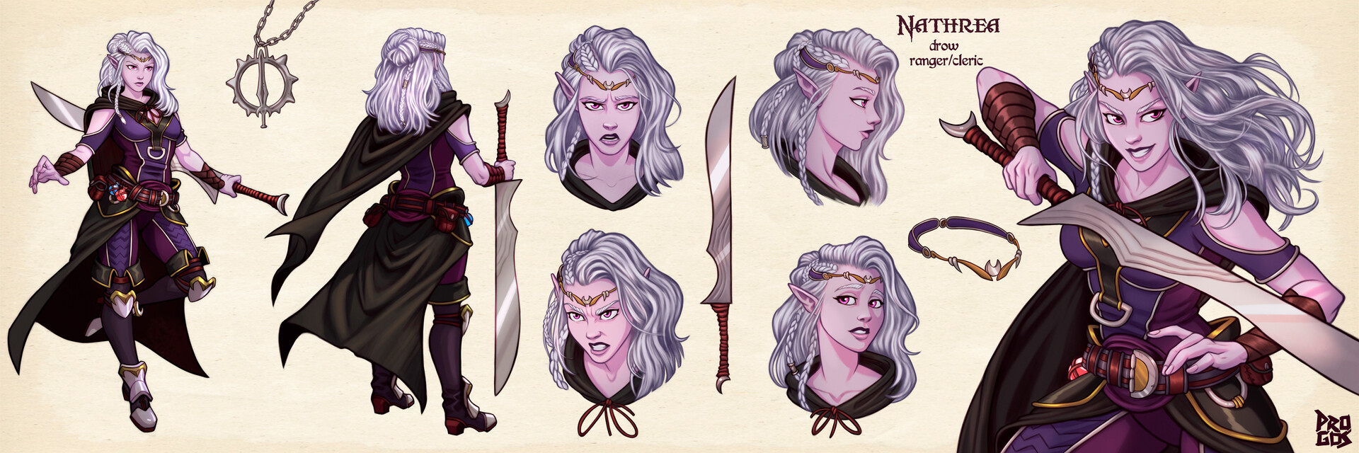 Hugo "Progos" Gomes - D&D Character Sheet Commission - Nathrea Zauviir ...