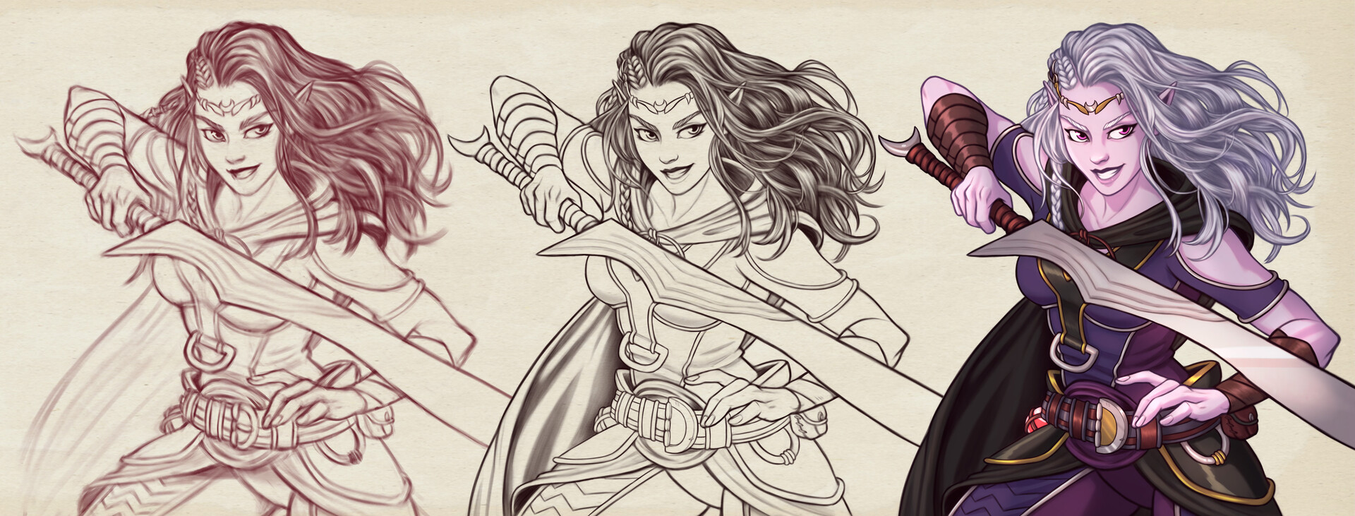 Hugo "Progos" Gomes - D&D Character Sheet Commission - Nathrea Zauviir ...