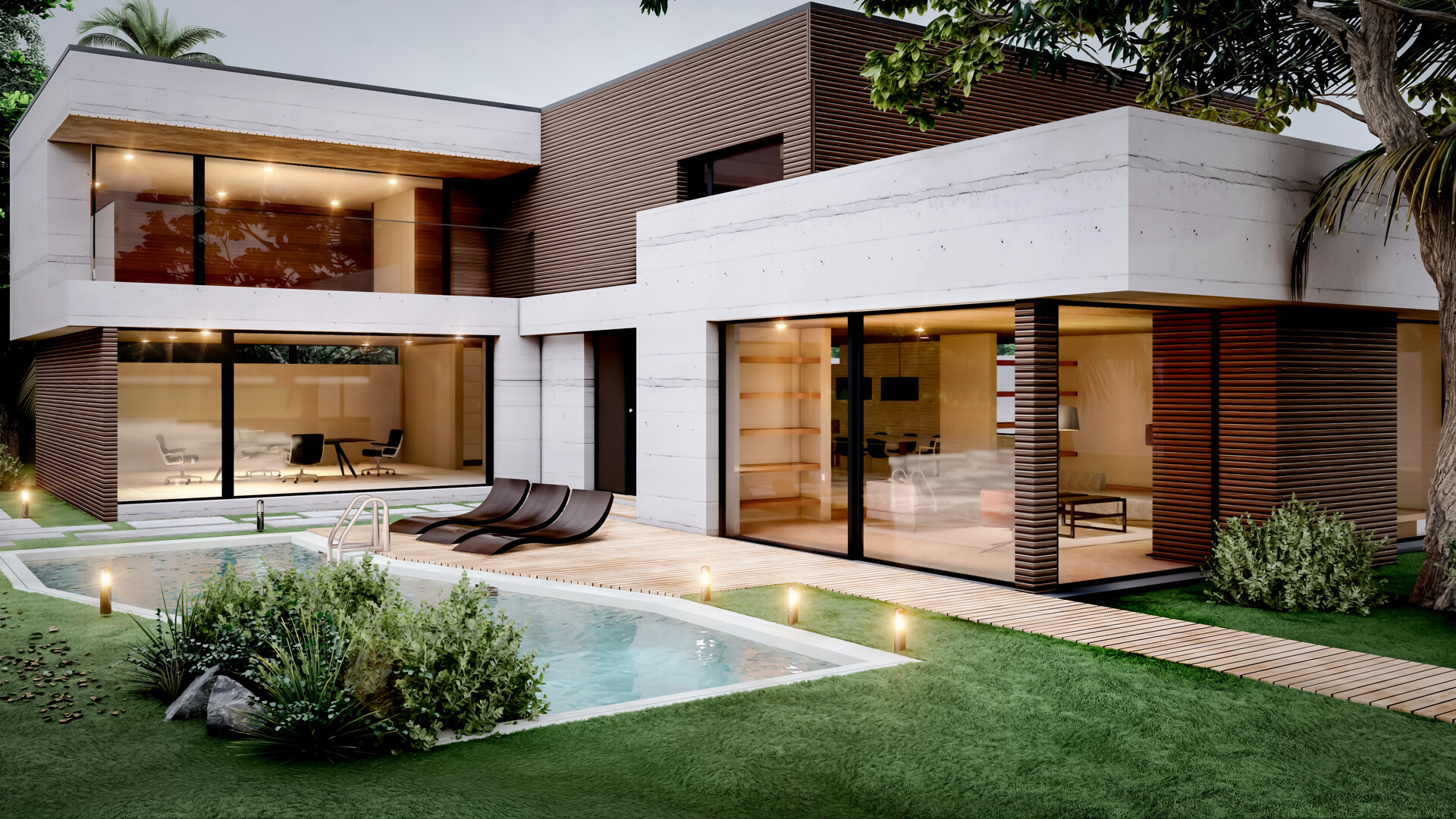 ArtStation - 4245 Exterior House - Model by Nguyen Dinh Quoc