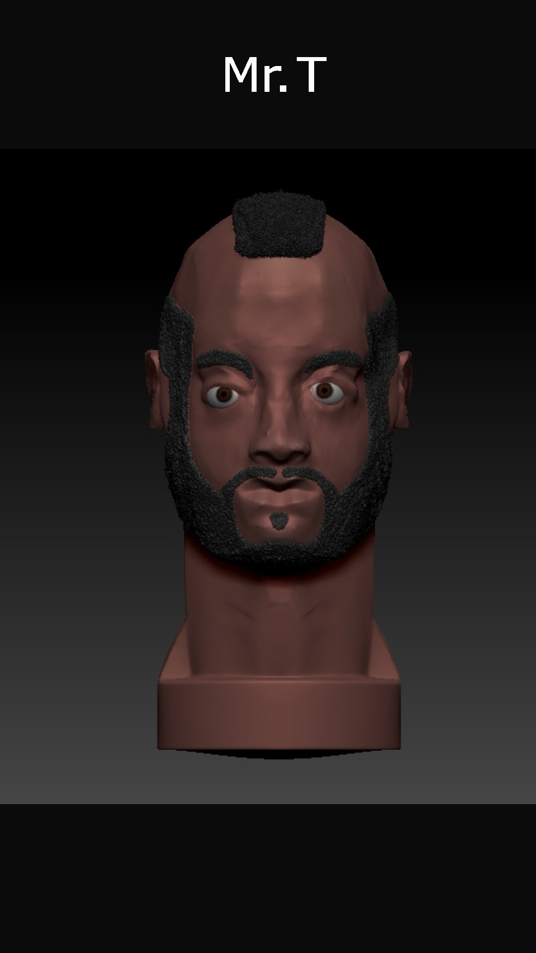 ArtStation - Mr. T Head Sculpt - Painted