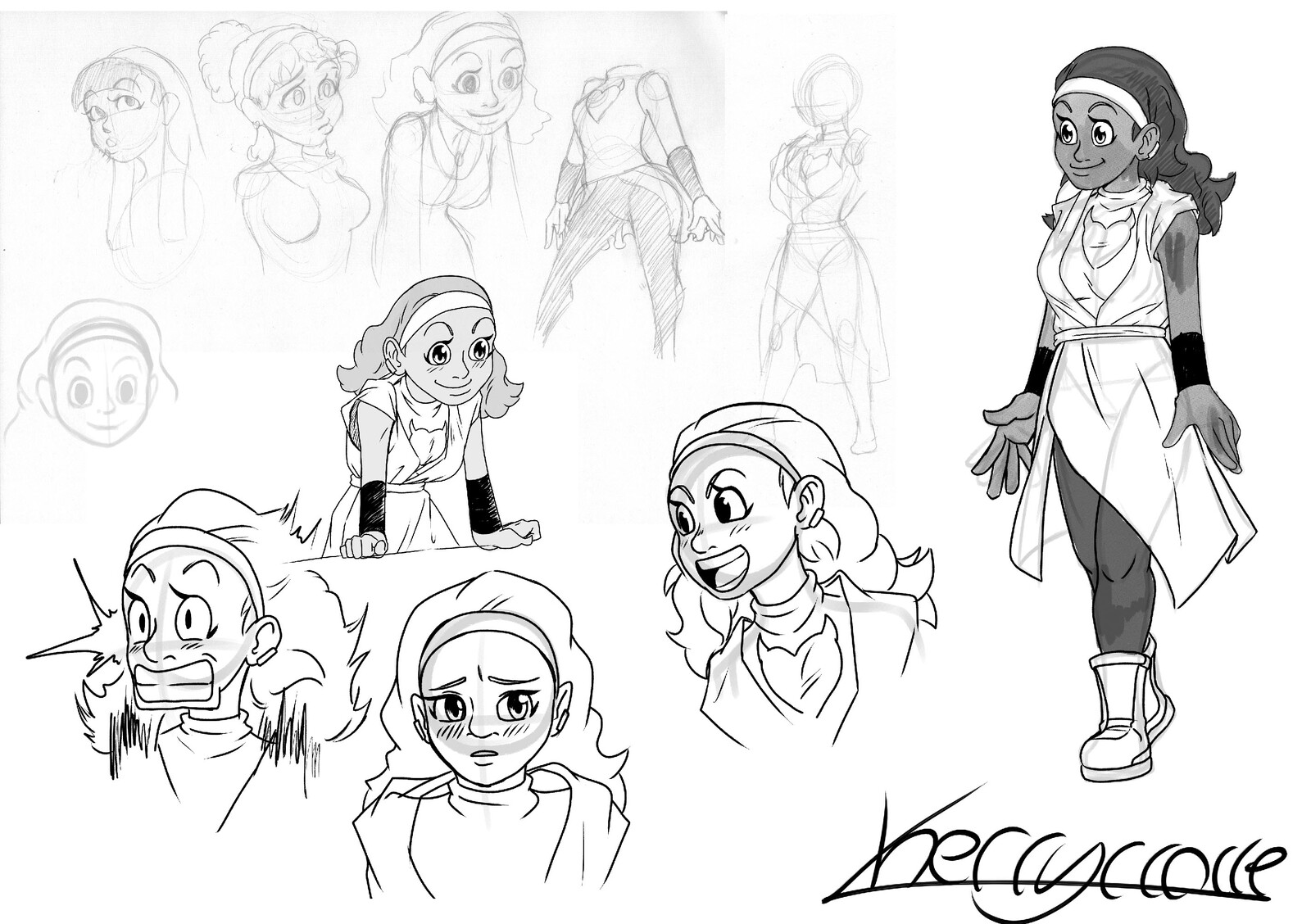 Kerry Crowe - Takemake Character Sheets & Key Images