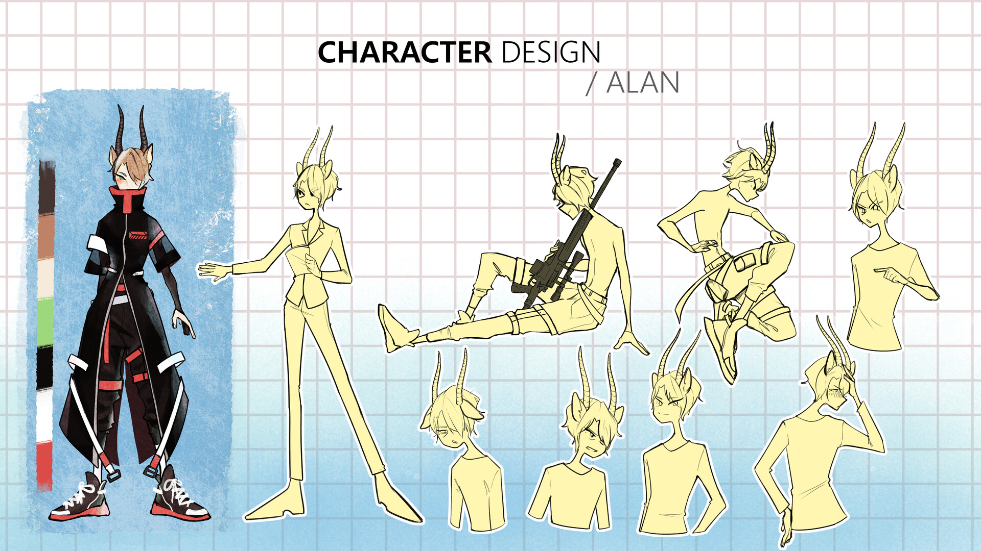 ArtStation - Alan character sheet
