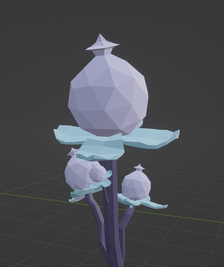 Emirhan Yilmaz - Low poly, berry-fruit plant