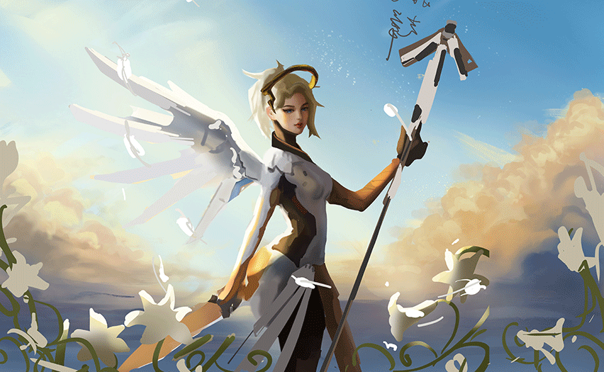 how to draw overwatch mercy