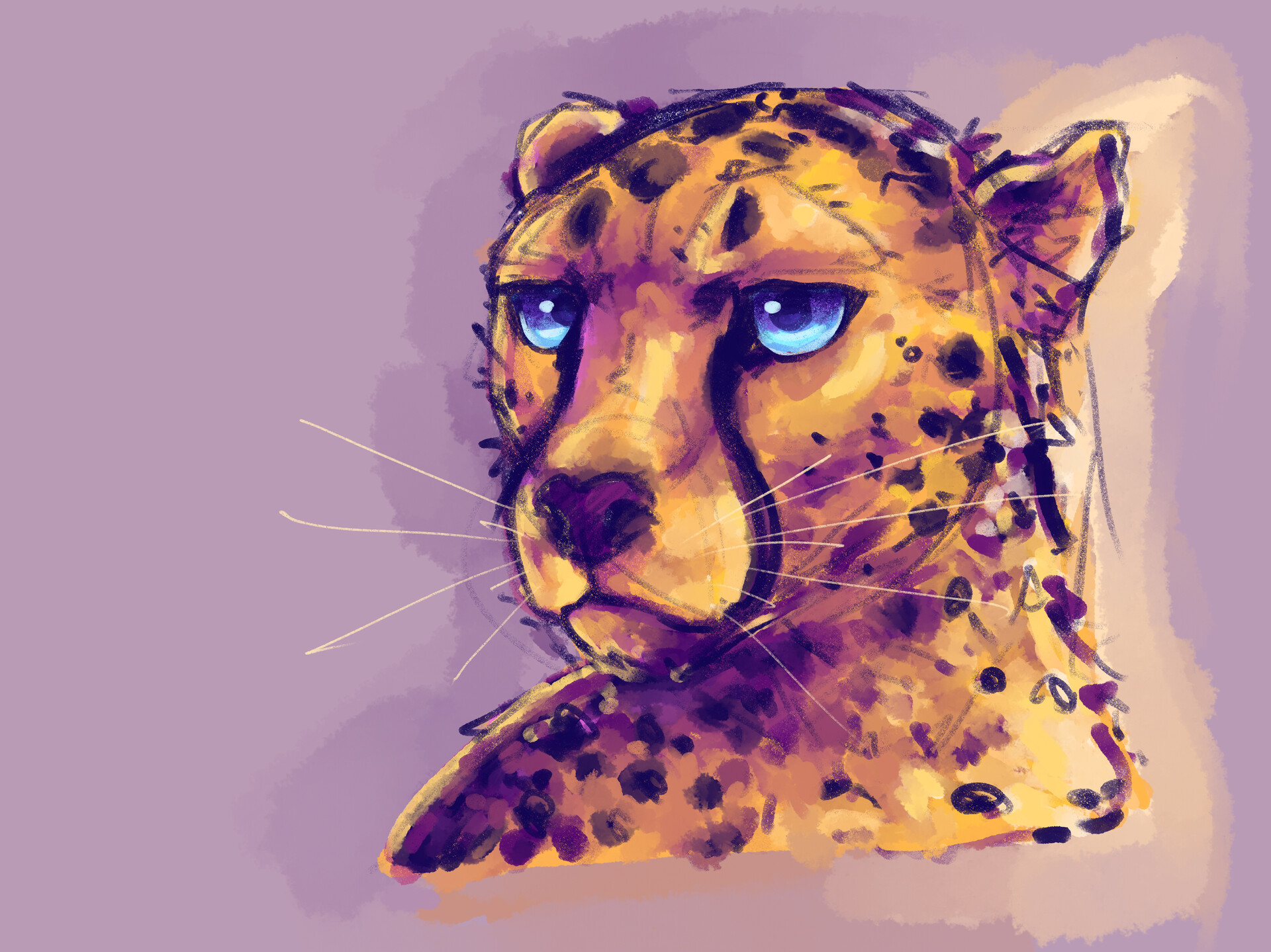 ArtStation - Cheetah Colour Study