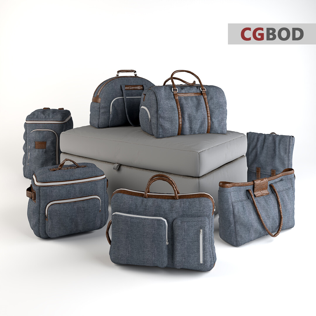 ArtStation - 20 Briefcase and Bag Base Mesh