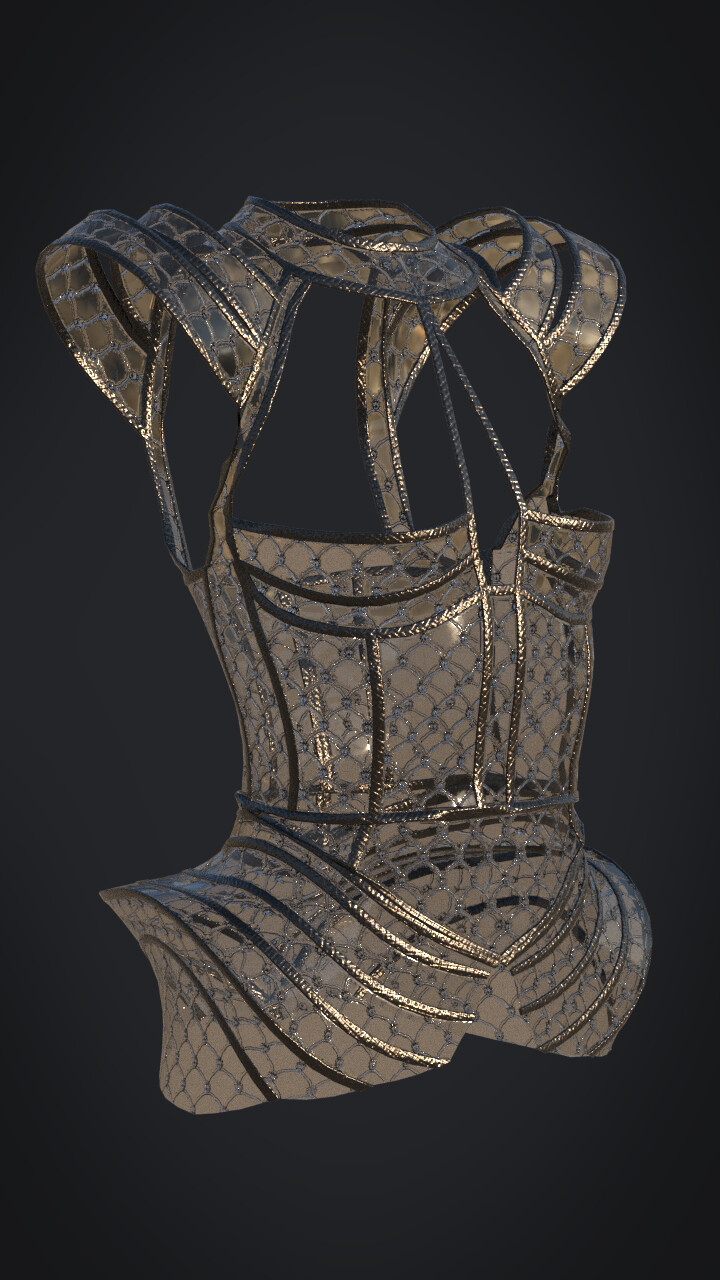 ArtStation - Corset with glass texture