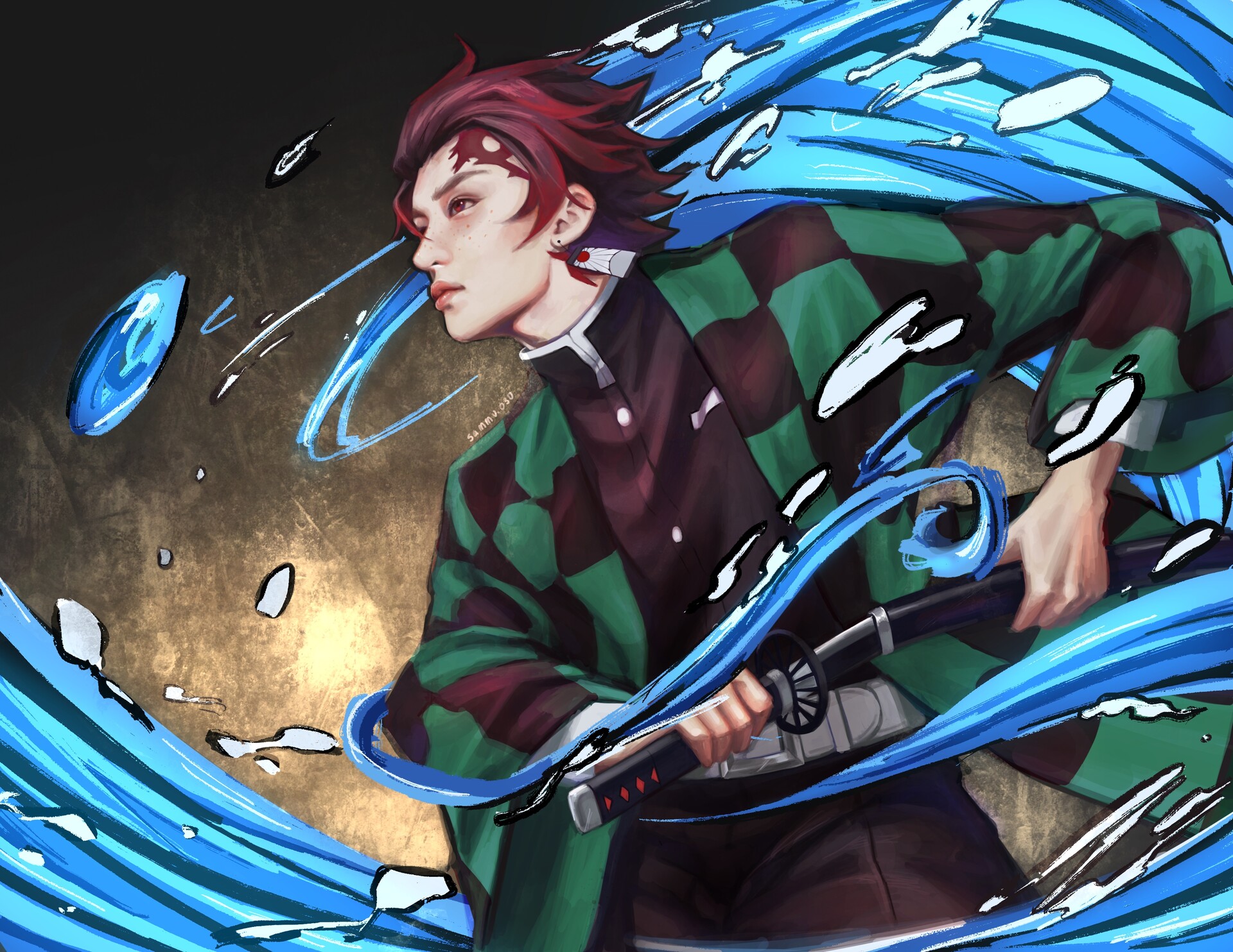 ArtStation - Felix from Stray Kids as Tanjiro