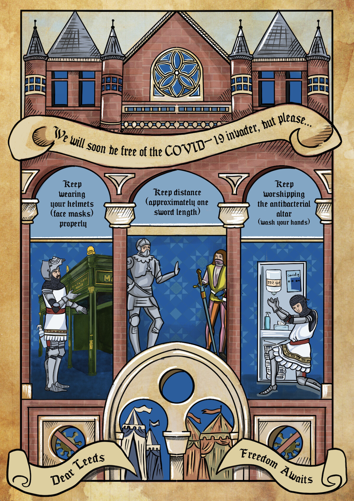 ArtStation - Covid-19 Medieval style poster