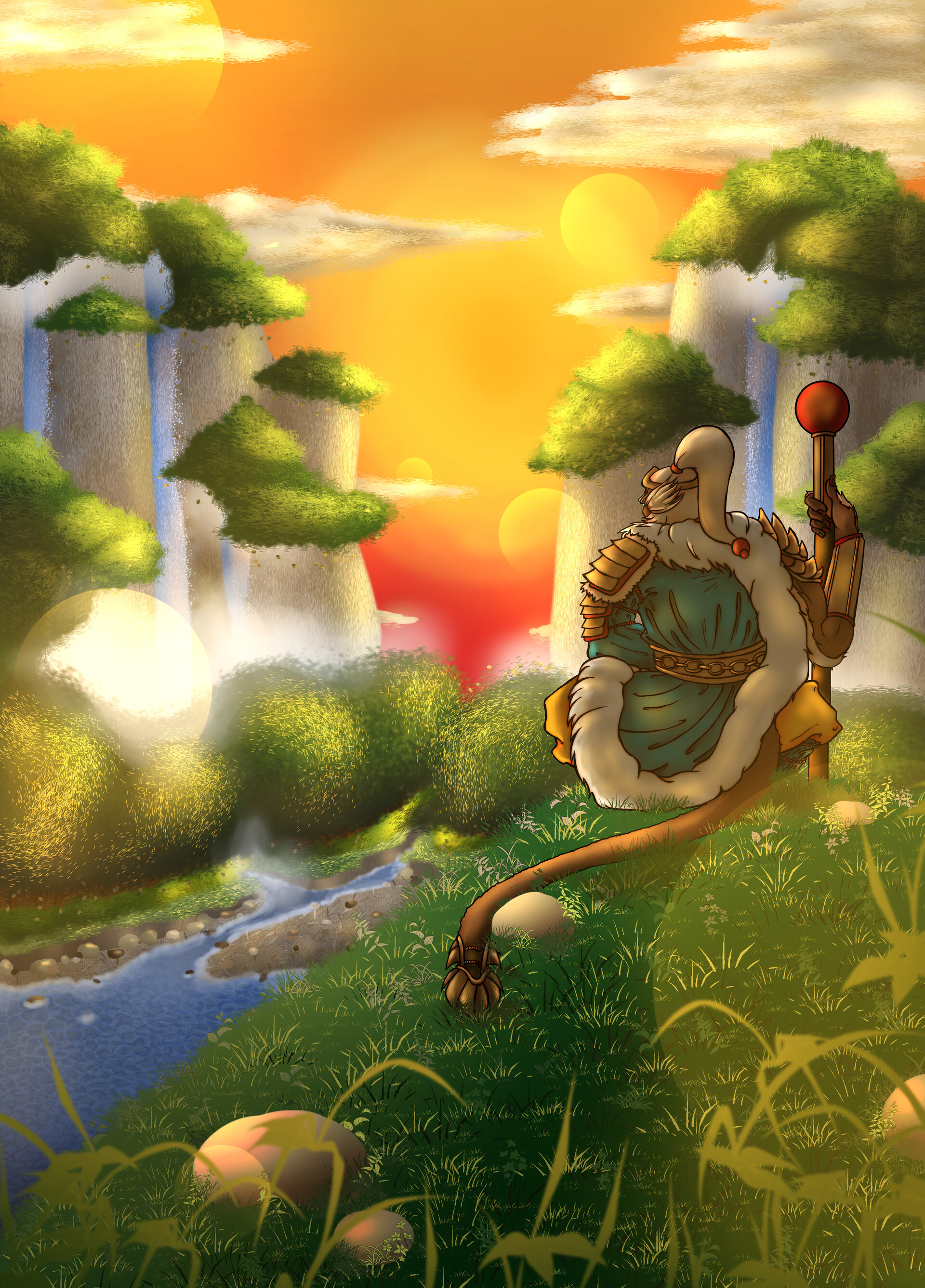 ArtStation - Sun Wukong Background Piece